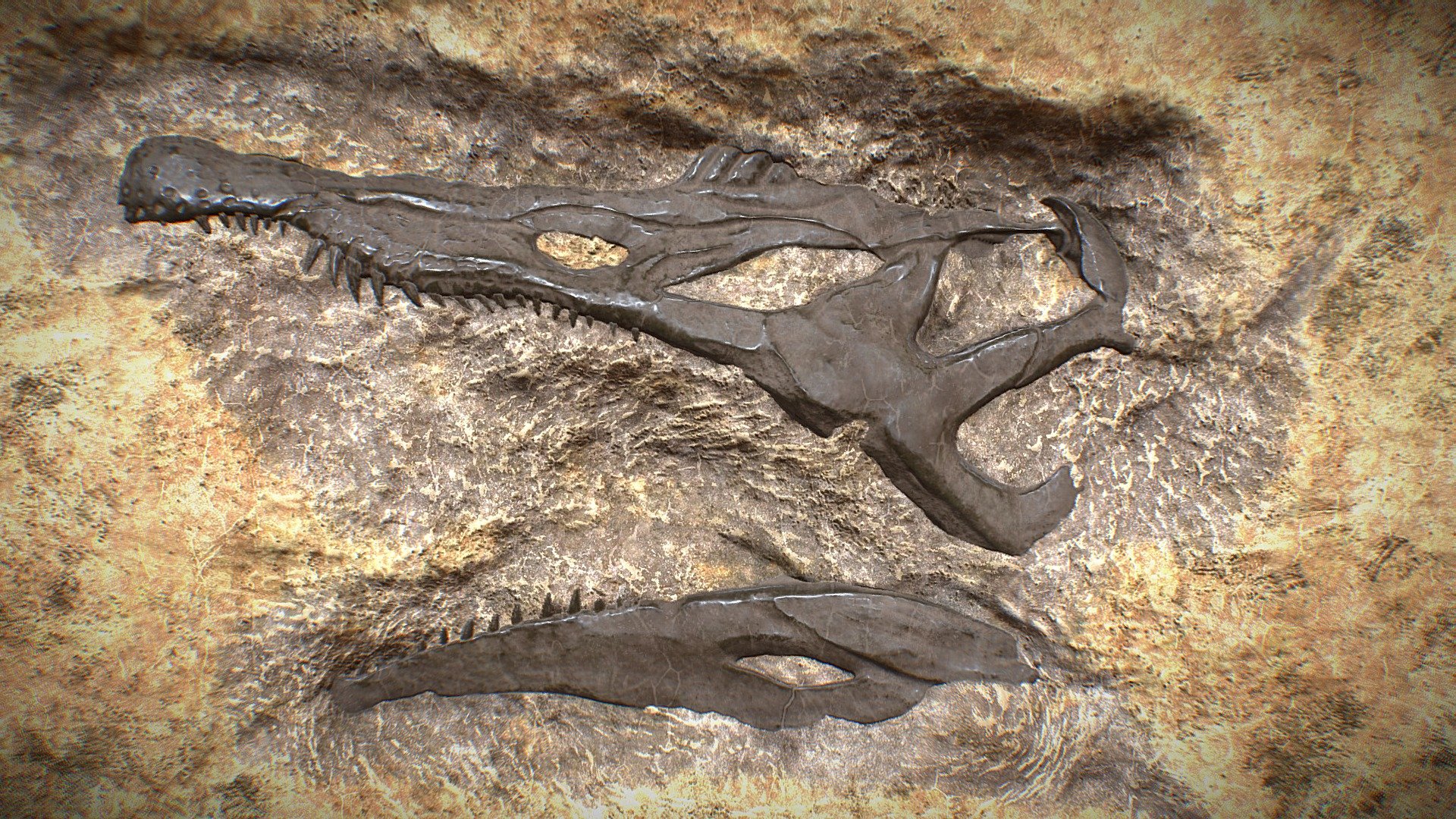 Aegyptiacus Chamber - Skeleton Wall variation 1 - 3D model by Eanny ...