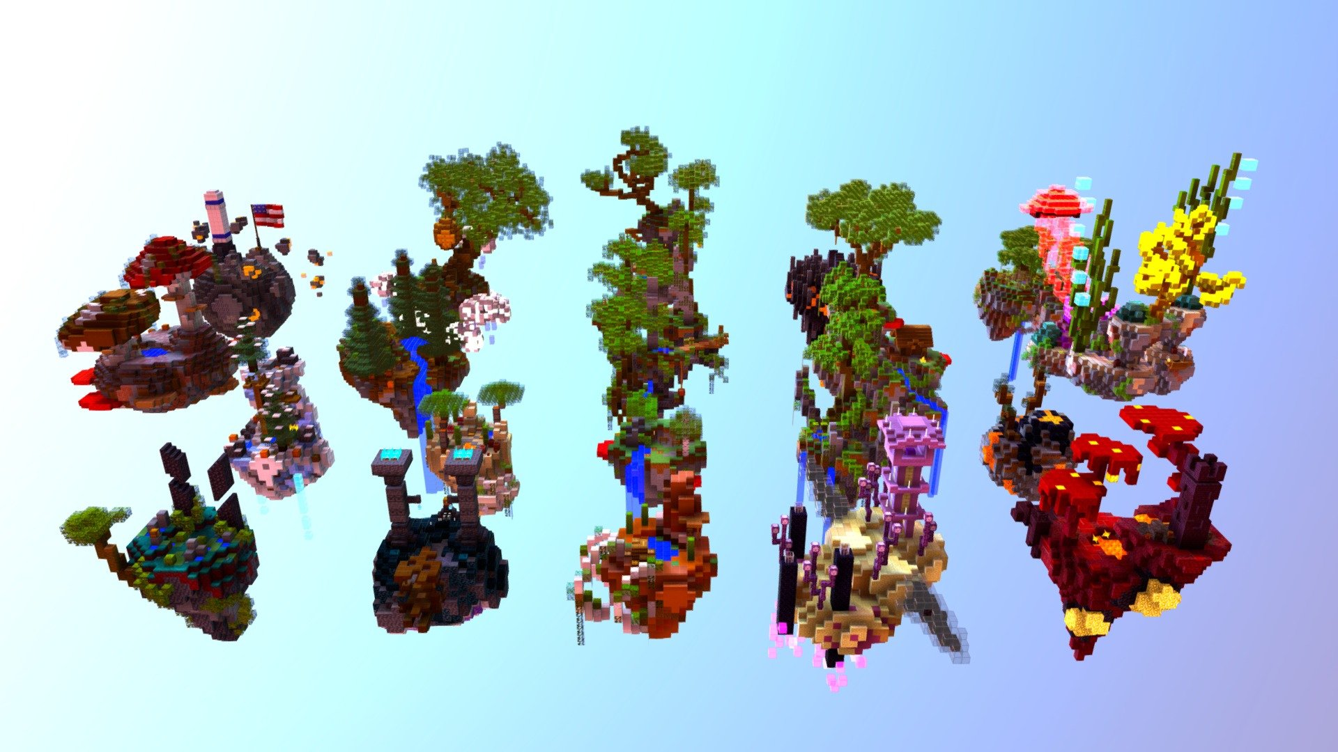 20 SkyBlock Islands | Pack - 3D model by Vextrosity [8d4d540] - Sketchfab