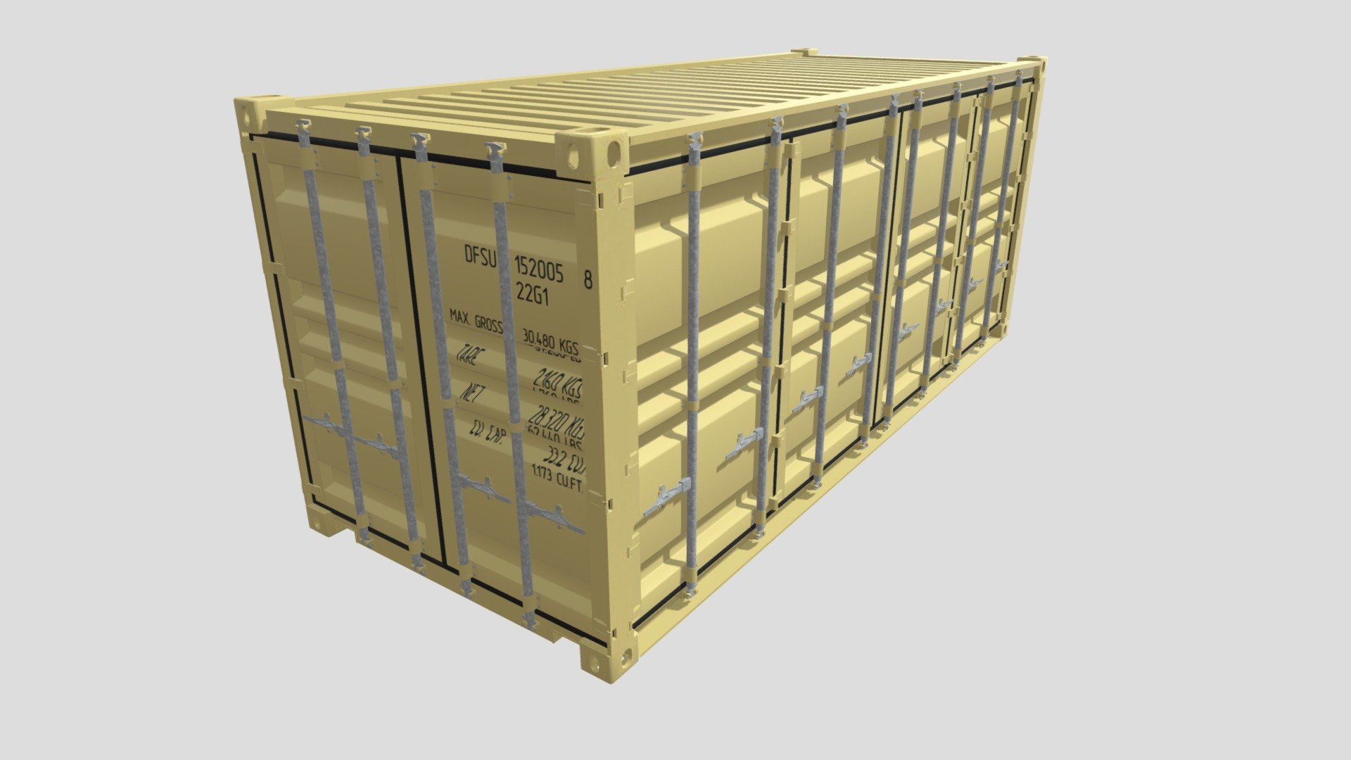 Shipping Container 20ft Side Opening - 3D model by Pavel_nami [8d500a4 ...