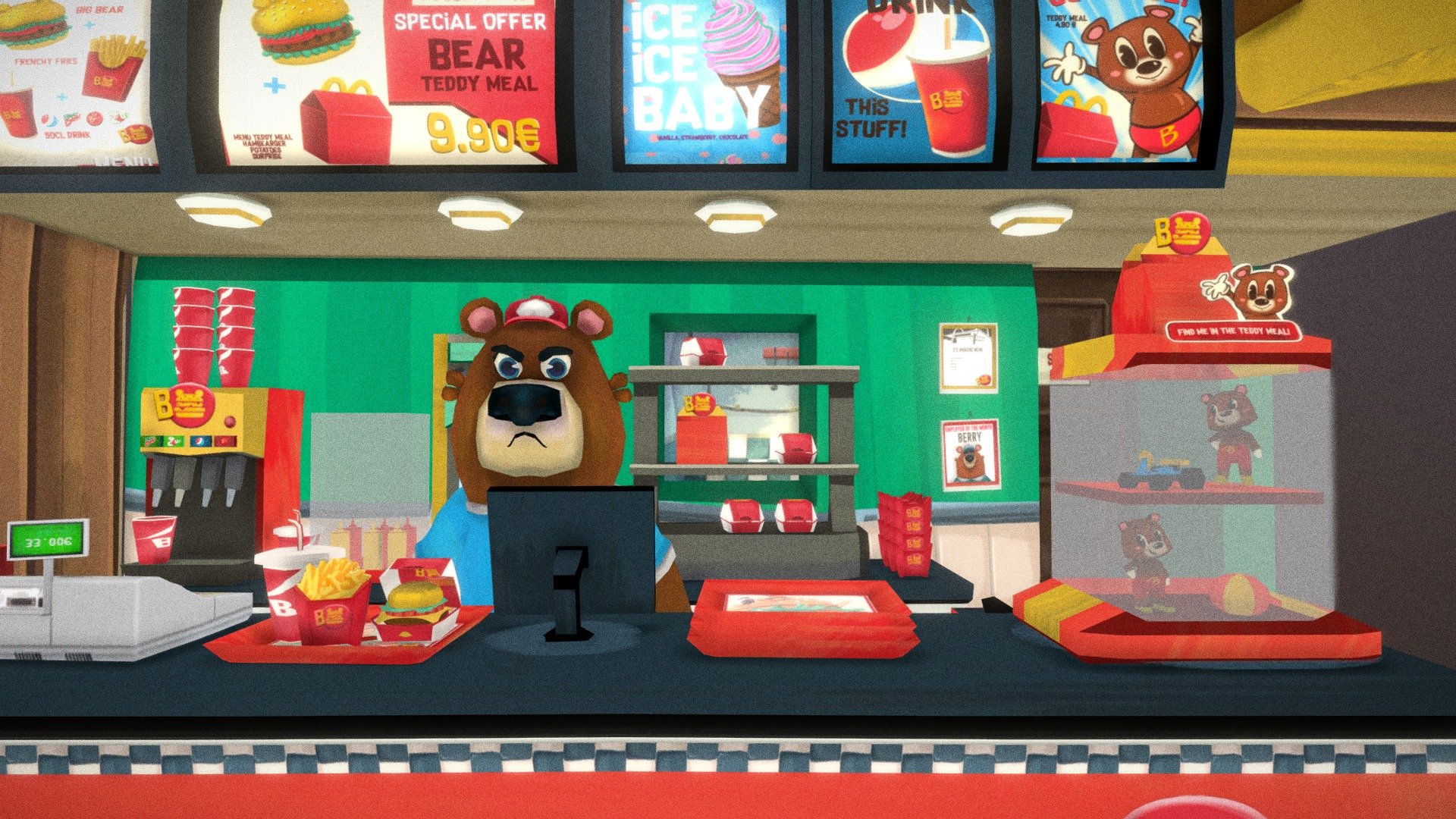 Berry's fast food - 3D model by Bad Pug (@bad_pug) [8d50835] - Sketchfab