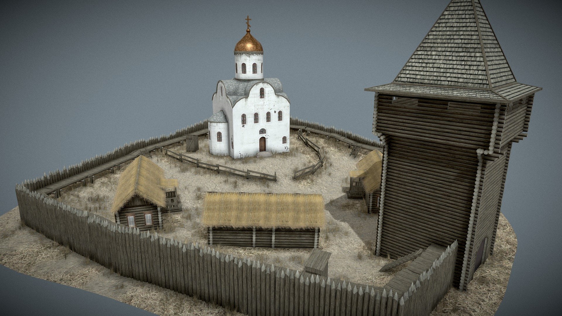 Wooden Fortress | Automapping - Download Free 3D model by akselmot ...