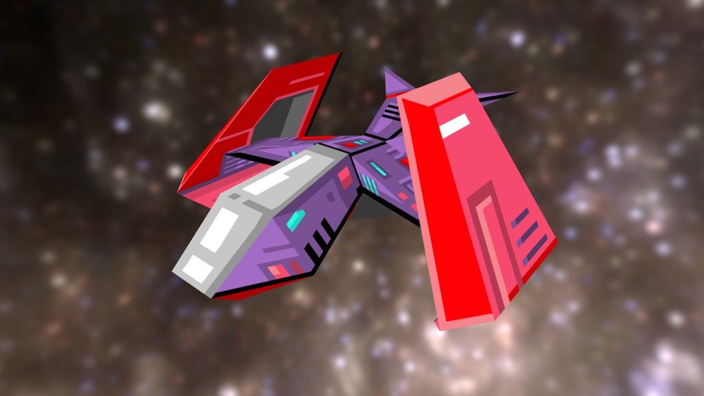 Pixel Low Poly Spaceship 3 - Download Free 3D model by Tony (@tony ...