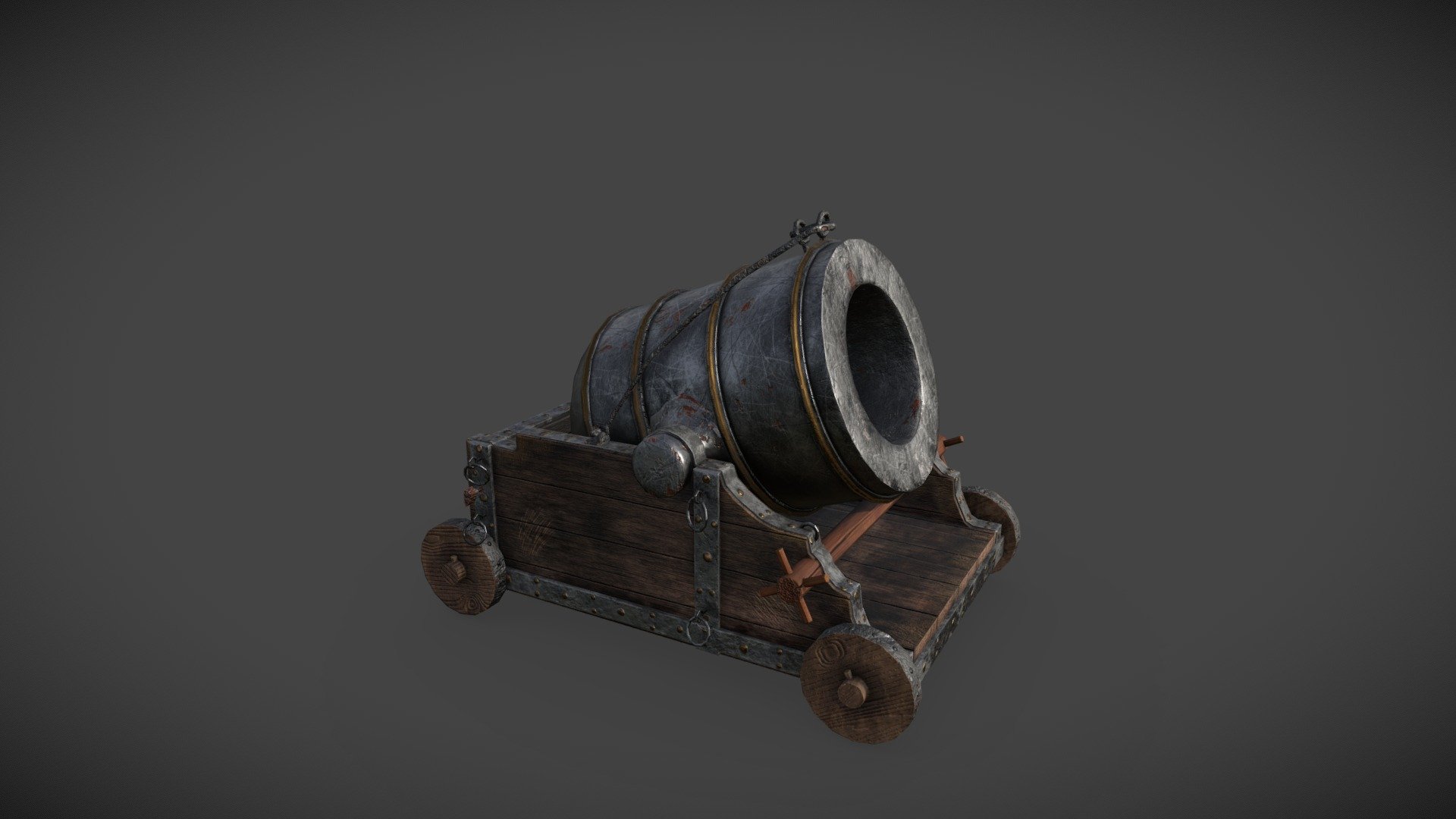 old rusty medieval mortar - 3D model by Jonny_Pyatochka ...