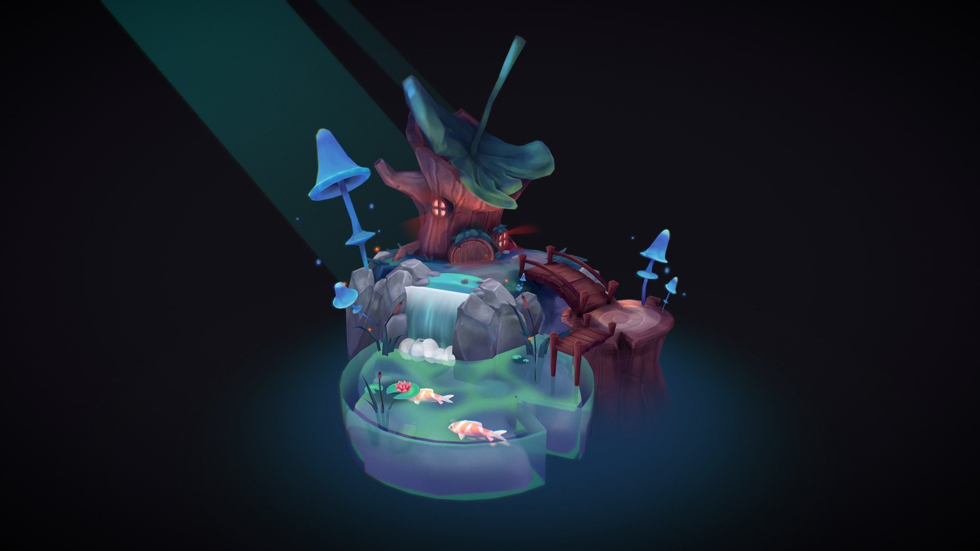 Deepwood Pond - 3D model by zaephiir [8d5cf89] - Sketchfab