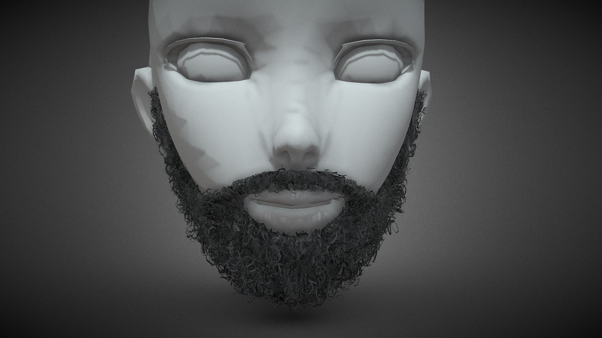 Facial Hair Cards Style 7 - Full Curly Beard - Buy Royalty Free 3D ...