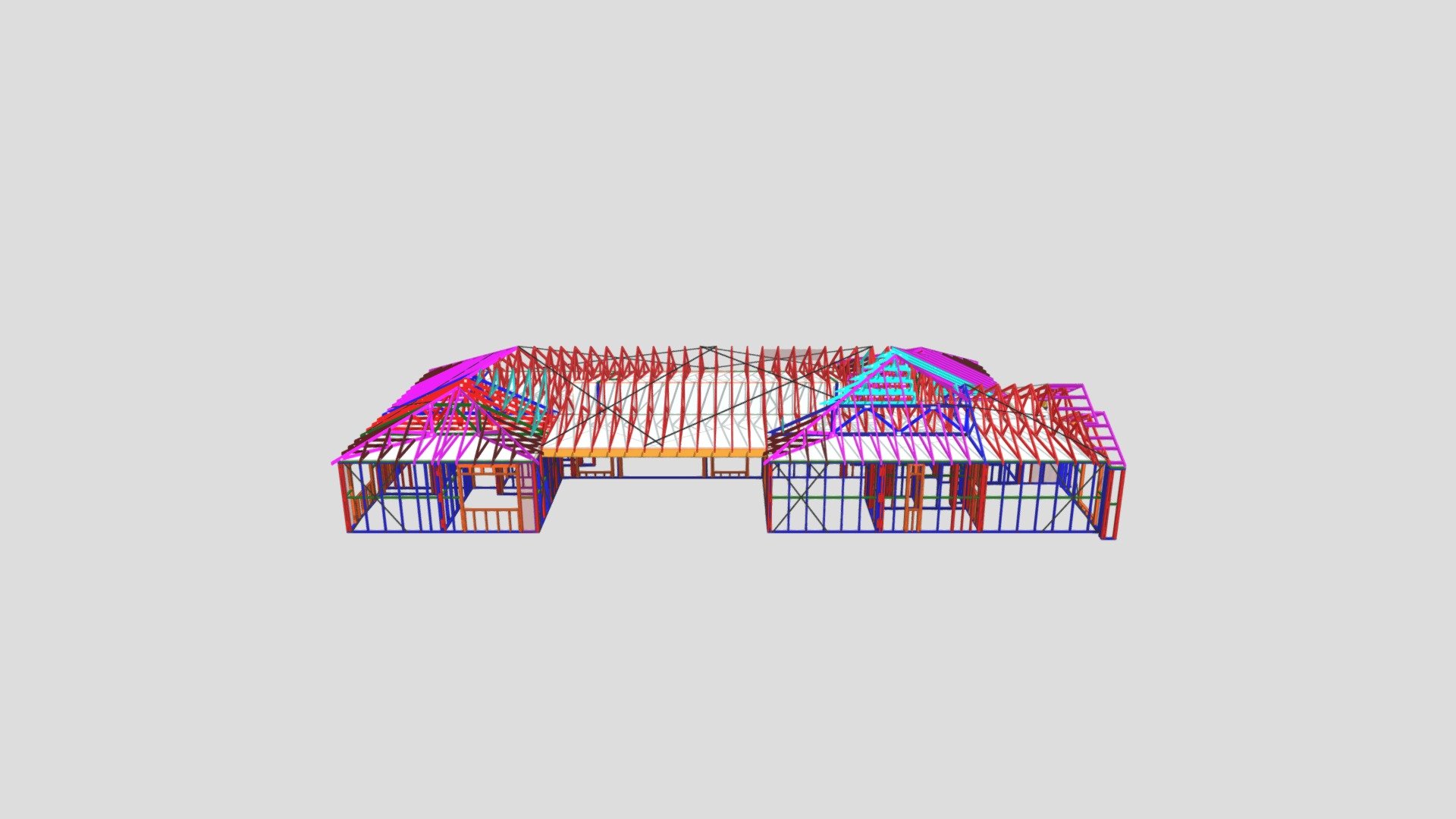 ROOF TRUSS 3D - 3D model by TONY.DWTT [8d5dc69] - Sketchfab