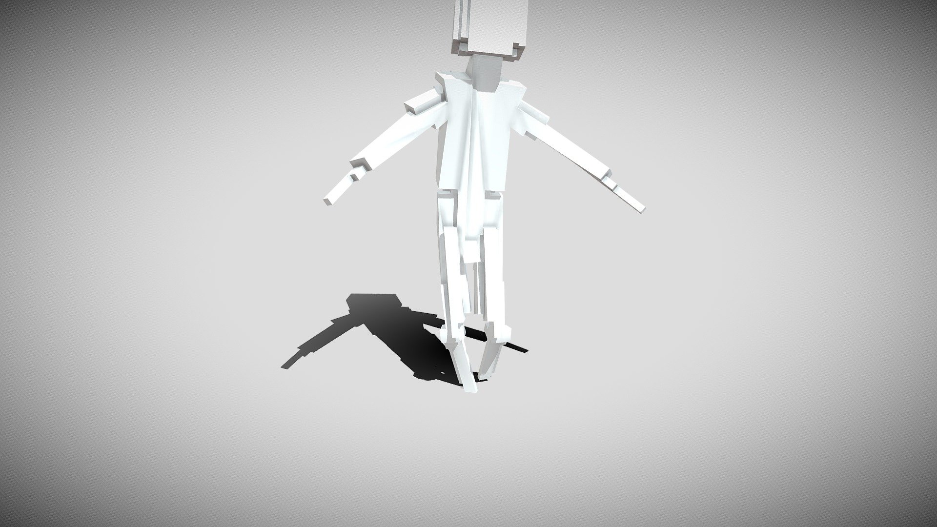 Walking pixel 3d body no textures - 3D model by bolzakmartyn [8d5eb00 ...