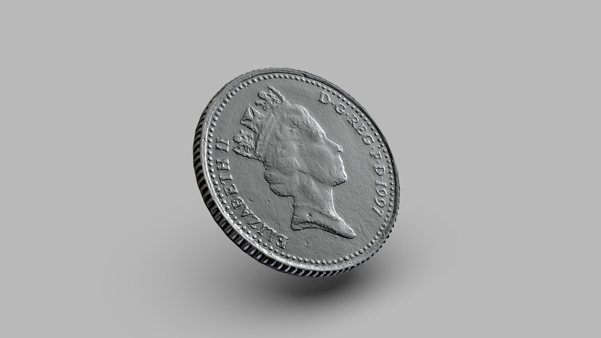 Elizabeth II - Coin - 3D model by Harri Pyykölä (@harri.pyykola ...