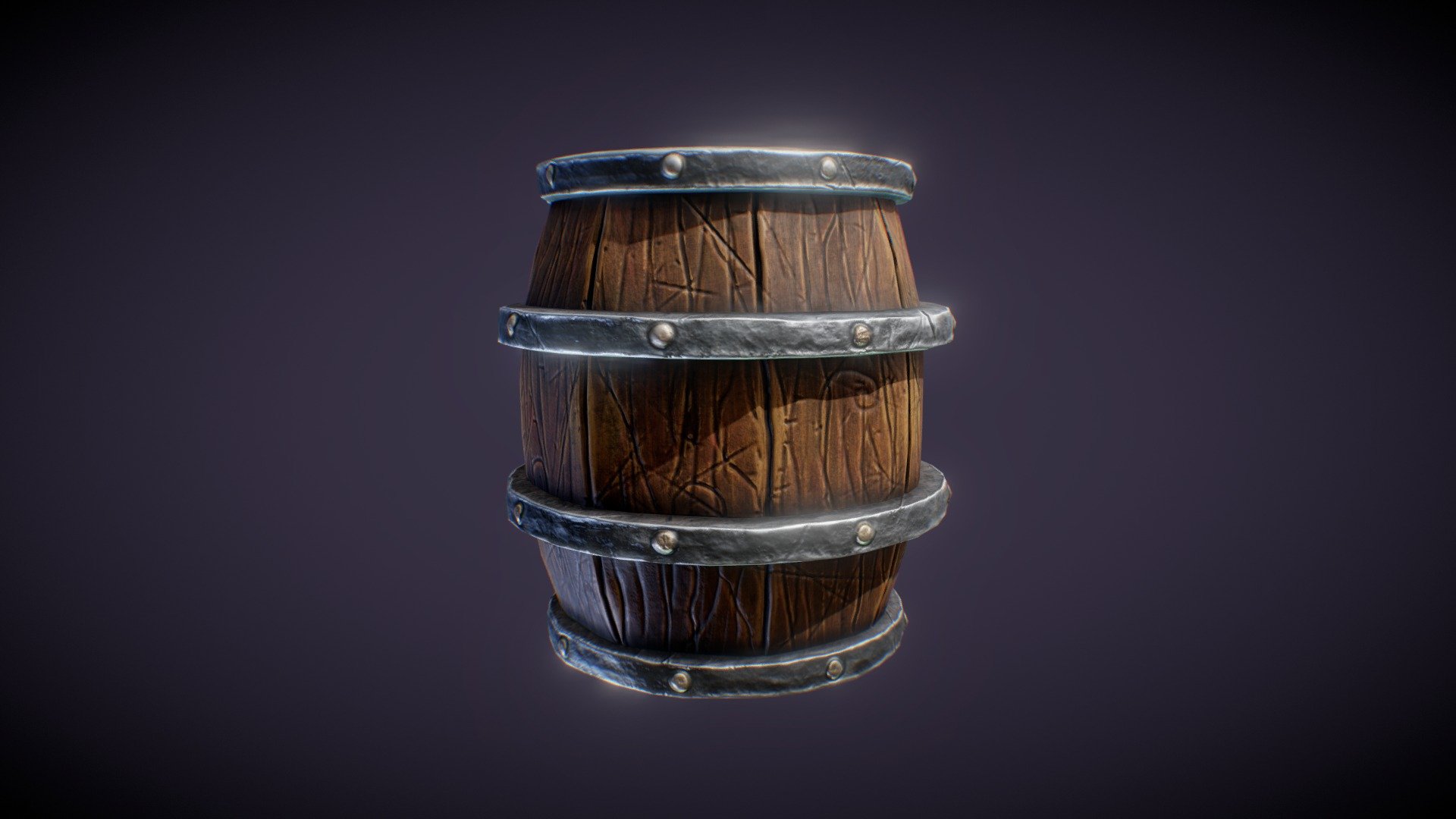 Hand painted Stylized PBR Barrel - 3D model by DeadlyCrow (@deadlycrow1 ...