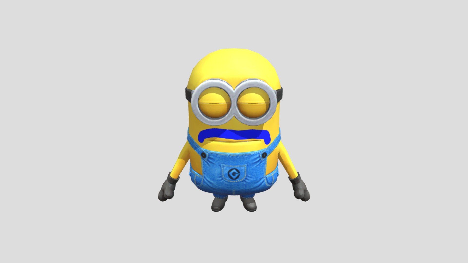 Dave The Minion With A Blue Mustache - Download Free 3D model by Sour ...