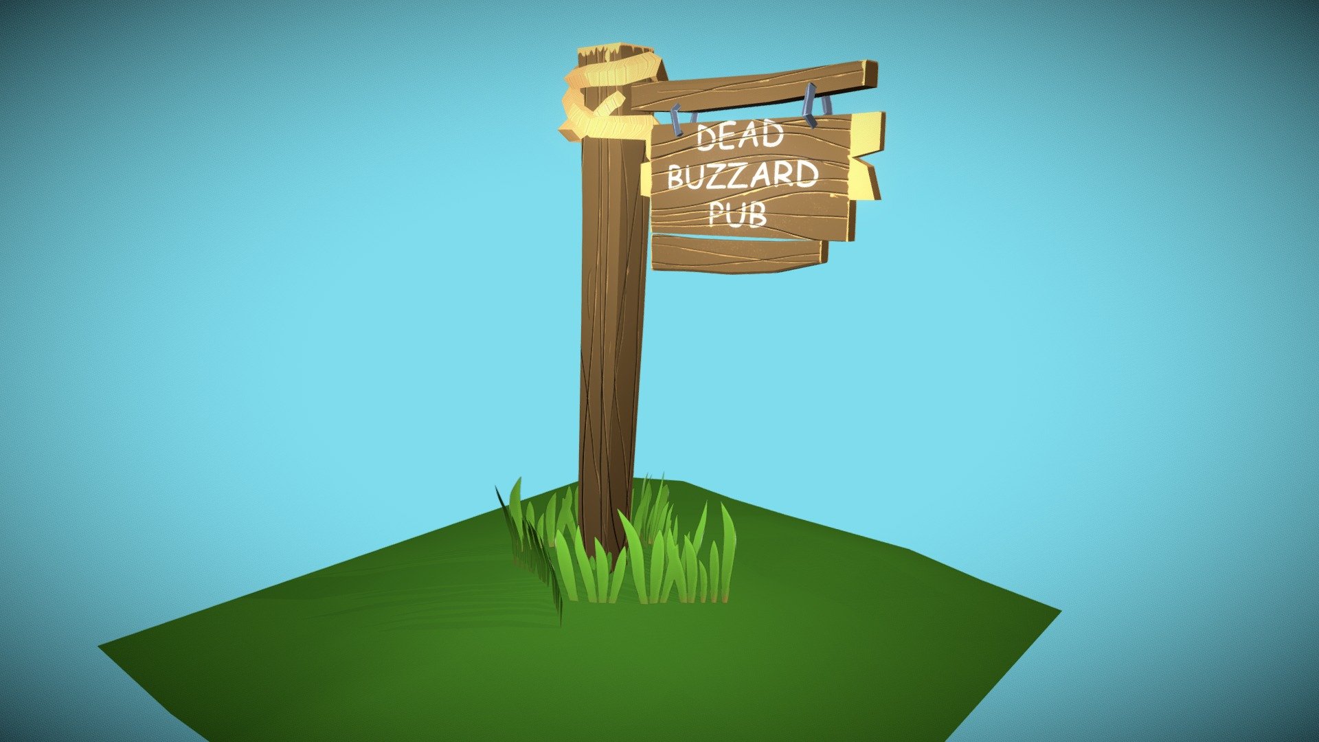 Wooden Sign - 3D model by AlaskanCrab [8d7603b] - Sketchfab