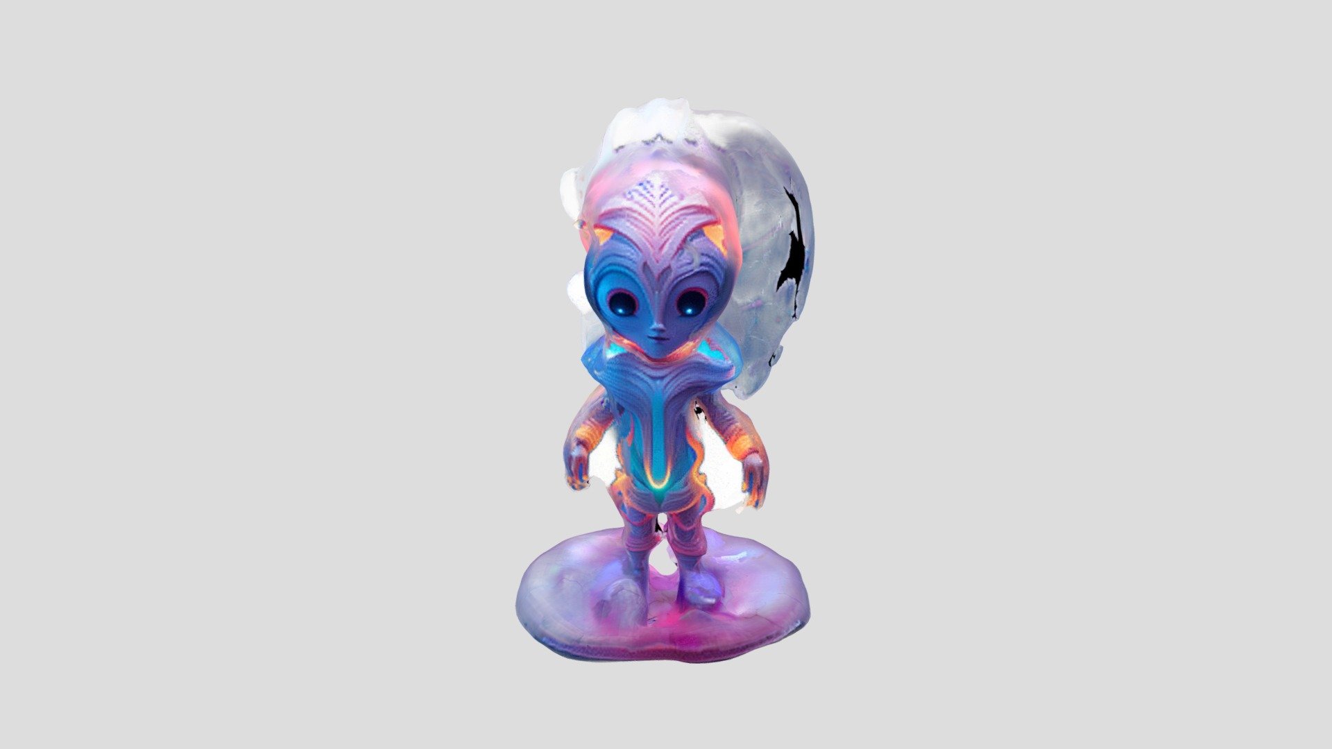 Alien figurine A small, colorful alien figuri - Download Free 3D model ...
