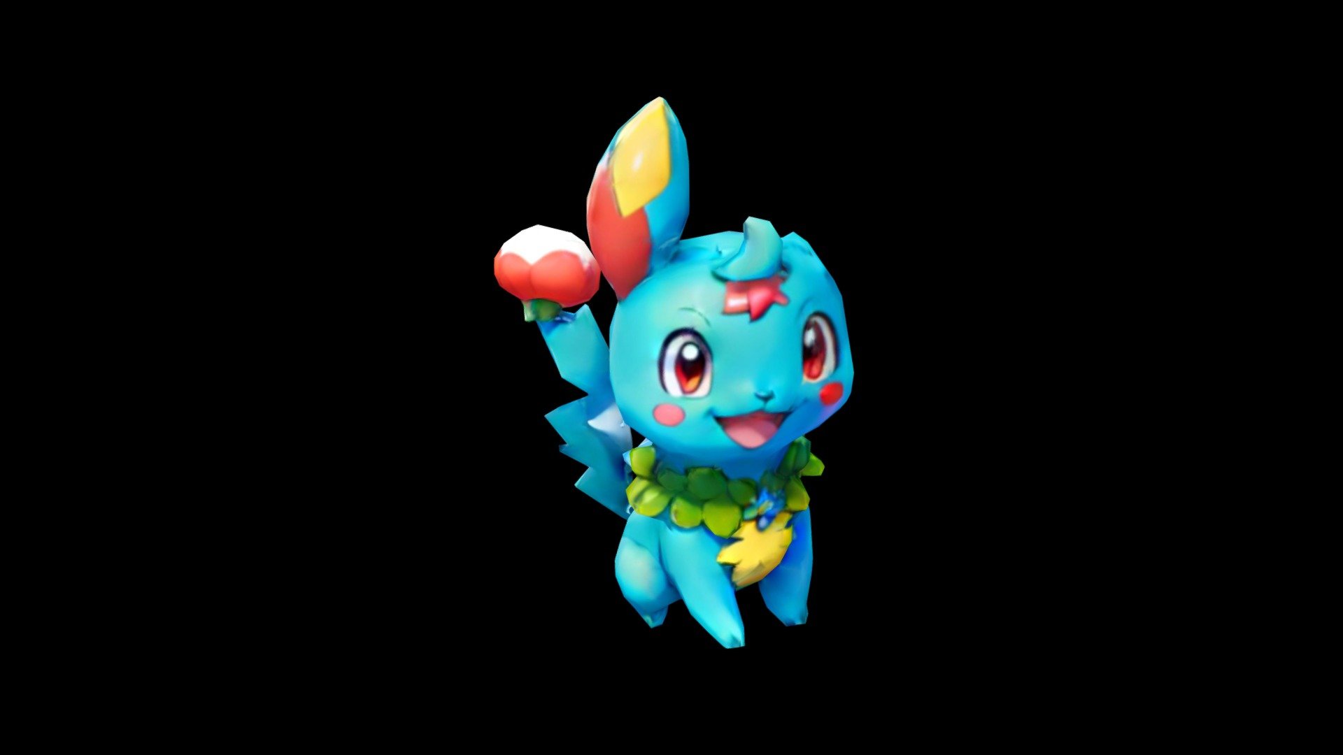 "Beautiful Digital Illustration of a Pokemon in - Download Free 3D ...