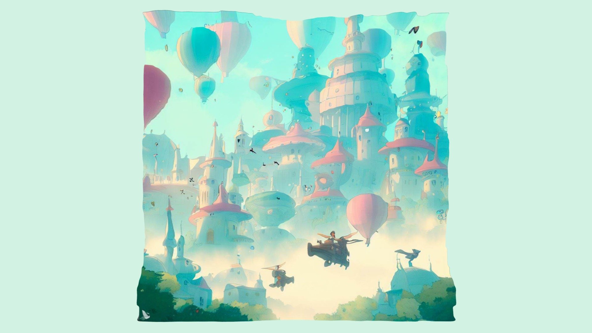 天空之城_深度場景 - 3D model by Pwei [8d80388] - Sketchfab