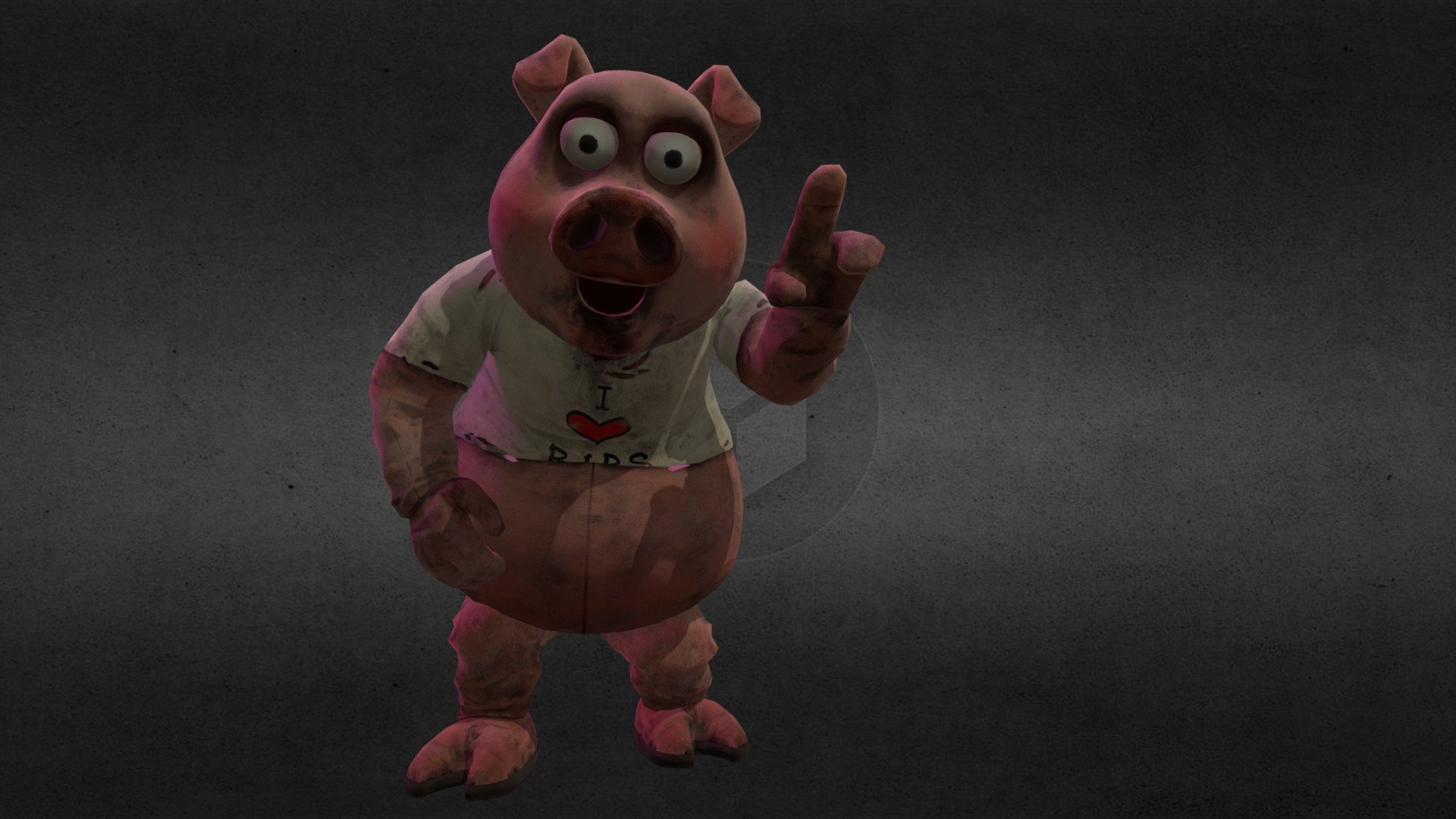 Hangry The Pig [RIGGED] - Download Free 3D model by UR MOMMY ...