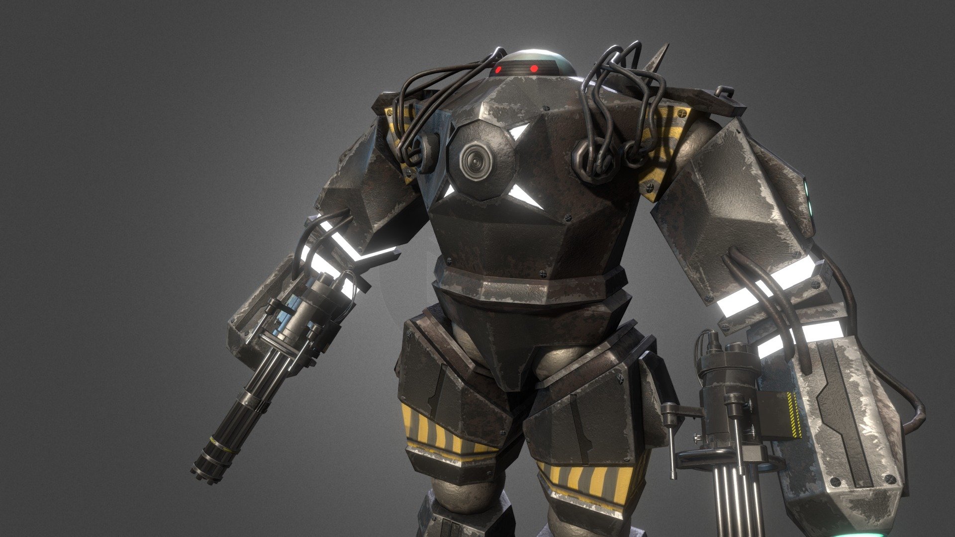 Robot Mech muni de Mini Gun - 3D model by TheoLarsonneur (@tryton ...