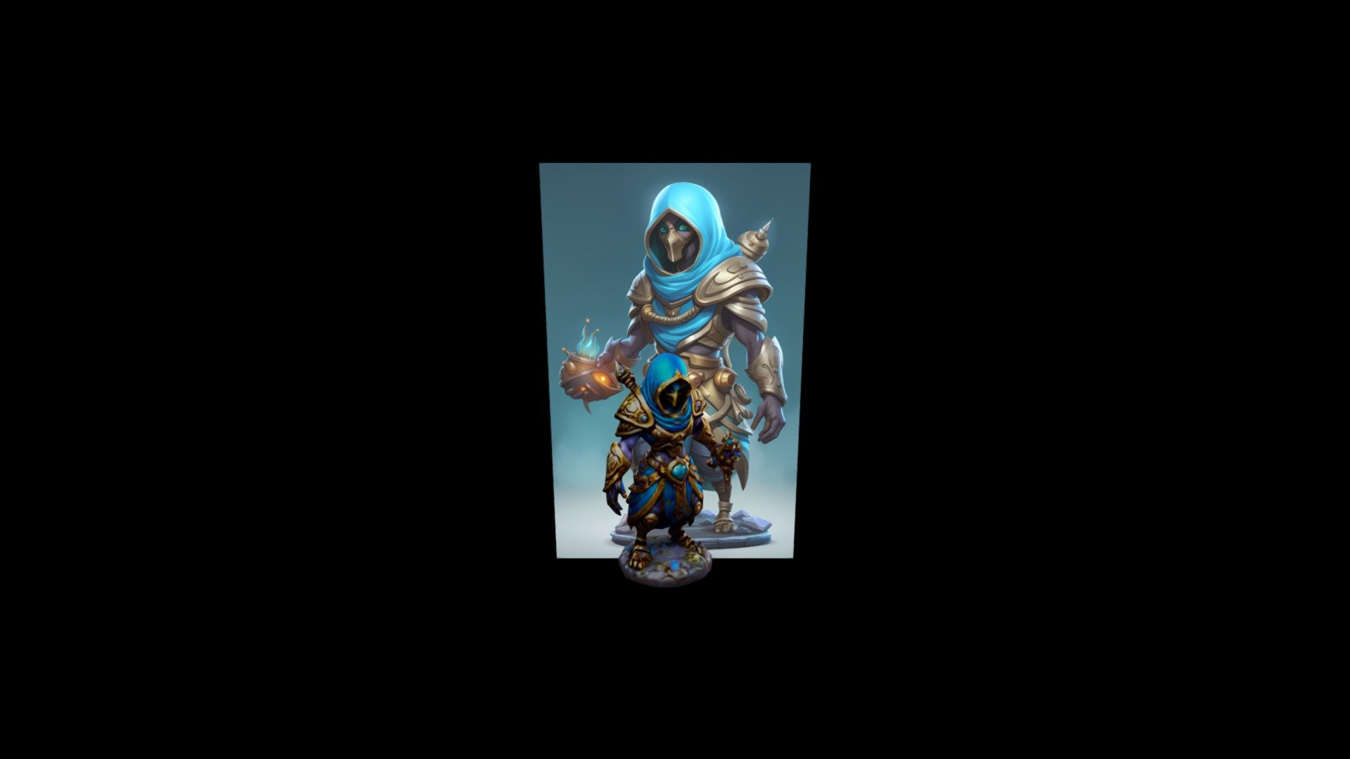"Illustration of a mystical character holding a - Download Free 3D ...