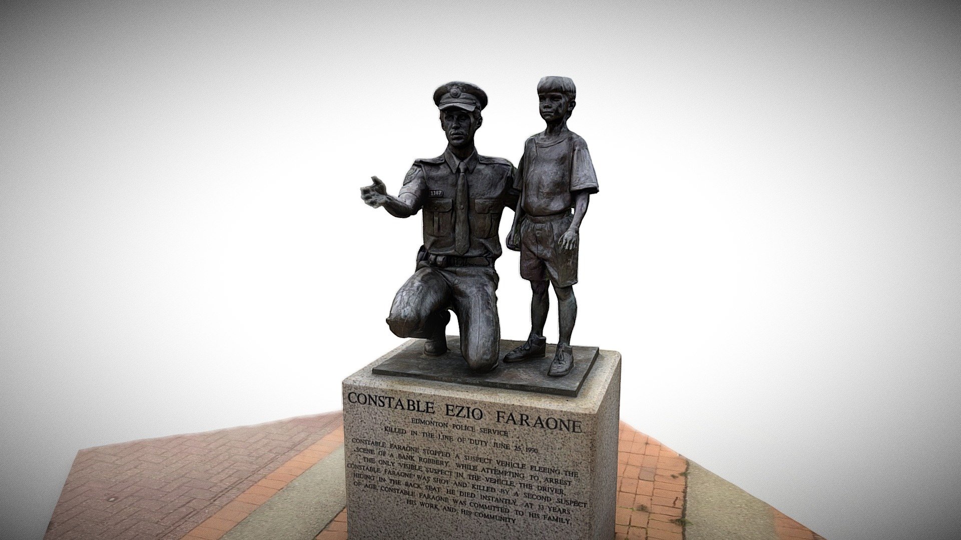 Constable Ezio Faraone Statue - Edmonton - Download Free 3D model by ...