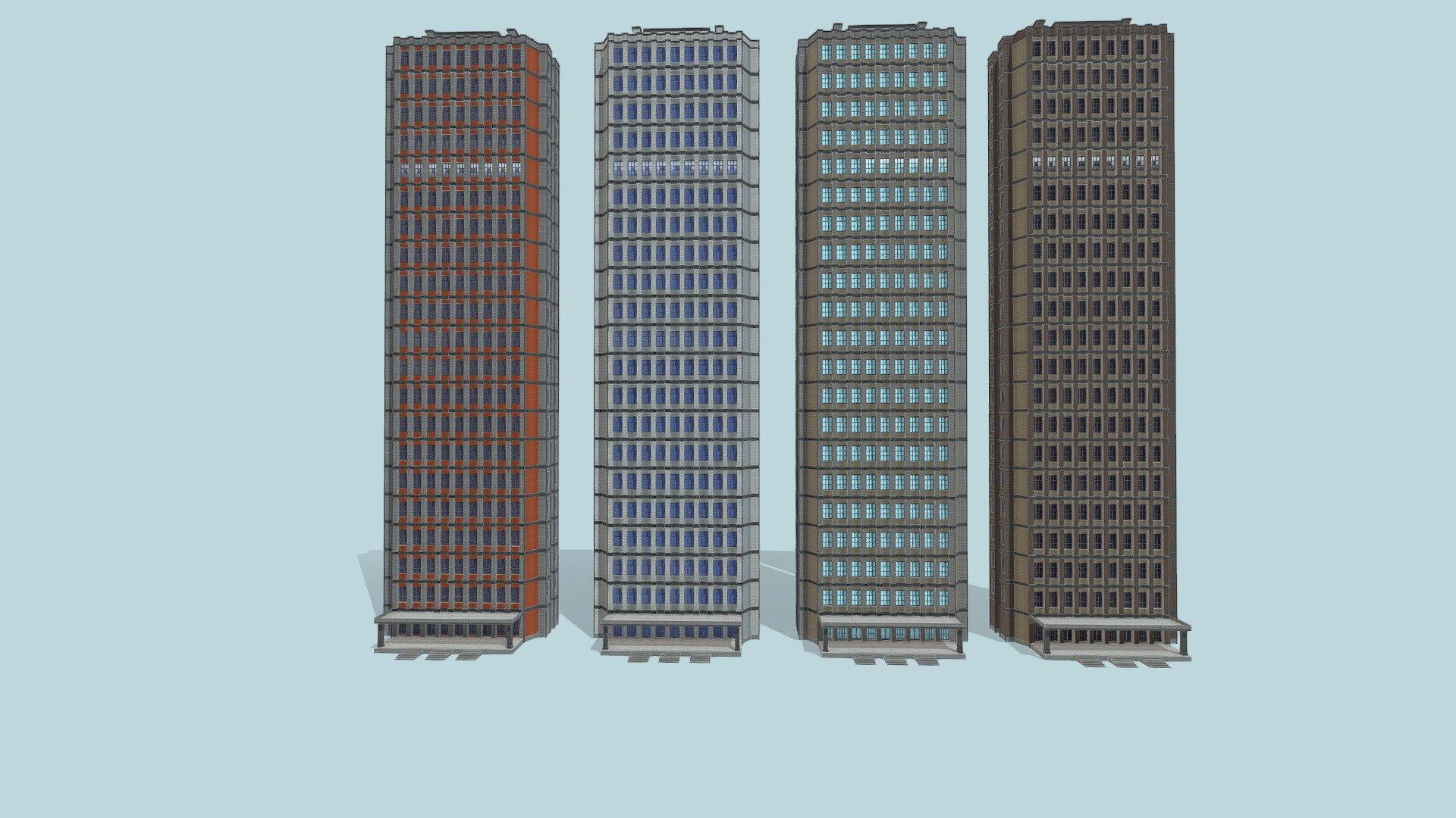 4 Skyscraper - Download Free 3D model by Yago.Senju [8d96c29] - Sketchfab