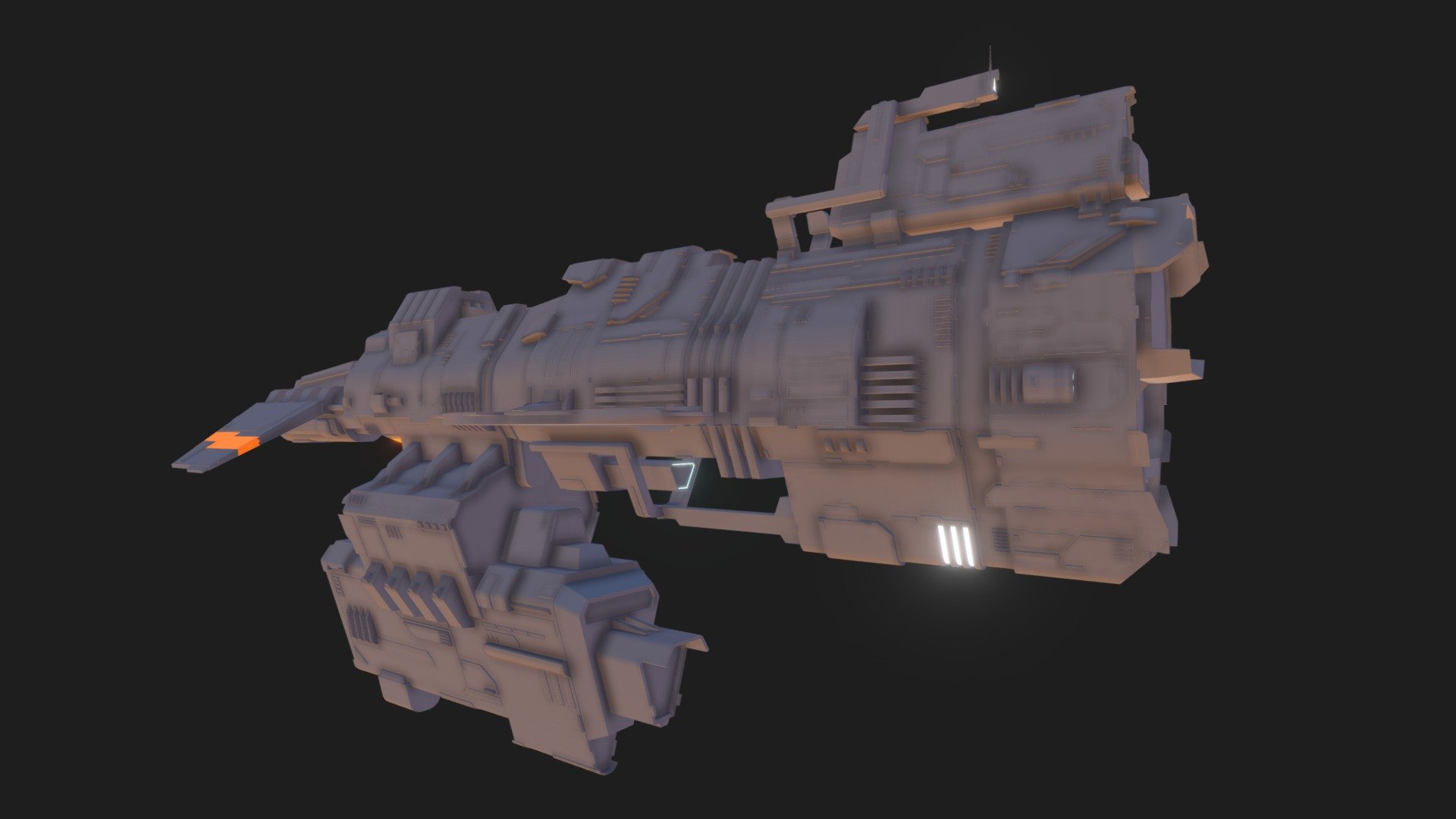 Space Cruiser - 3D model by porlbelshaw_artist [8d9a8a7] - Sketchfab