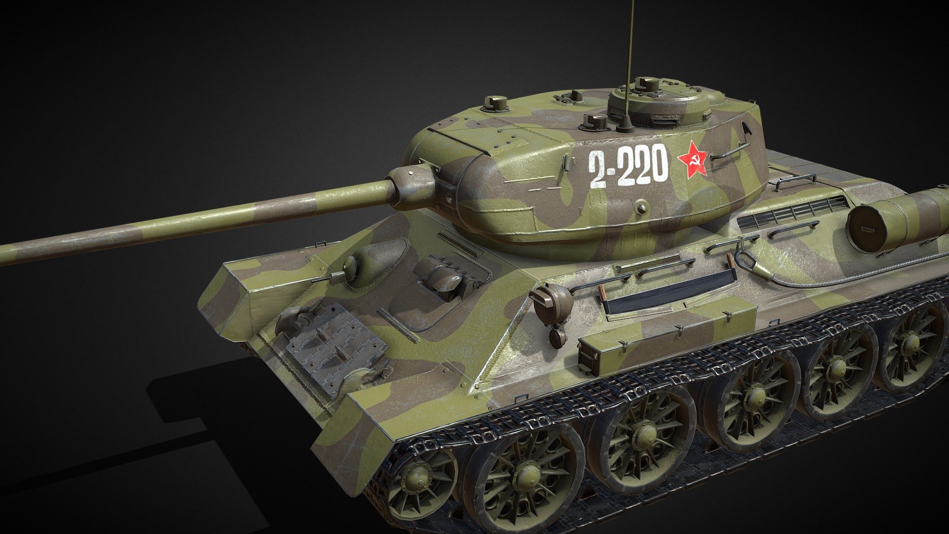 T-34-85 - 3D model by KEOMOPS [8d9ab34] - Sketchfab