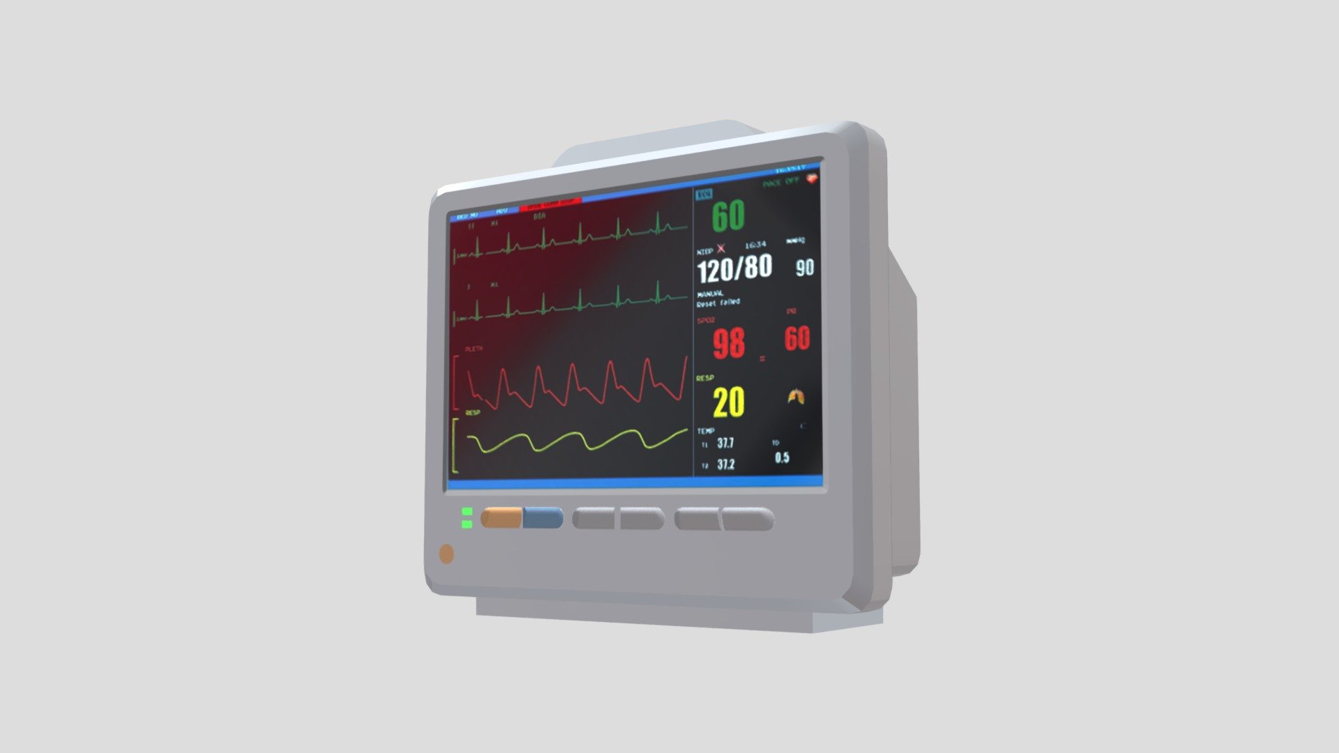 Medical Monitor - 3D model by BillyJJackson (@pistonstone) [8d9b378 ...