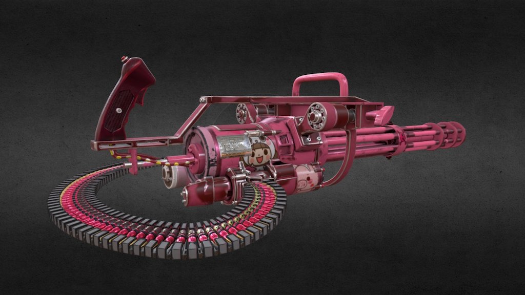 Pink Minigun - 3D model by Vie Dinh (@yenvydinh2295) [8d9bc36] - Sketchfab