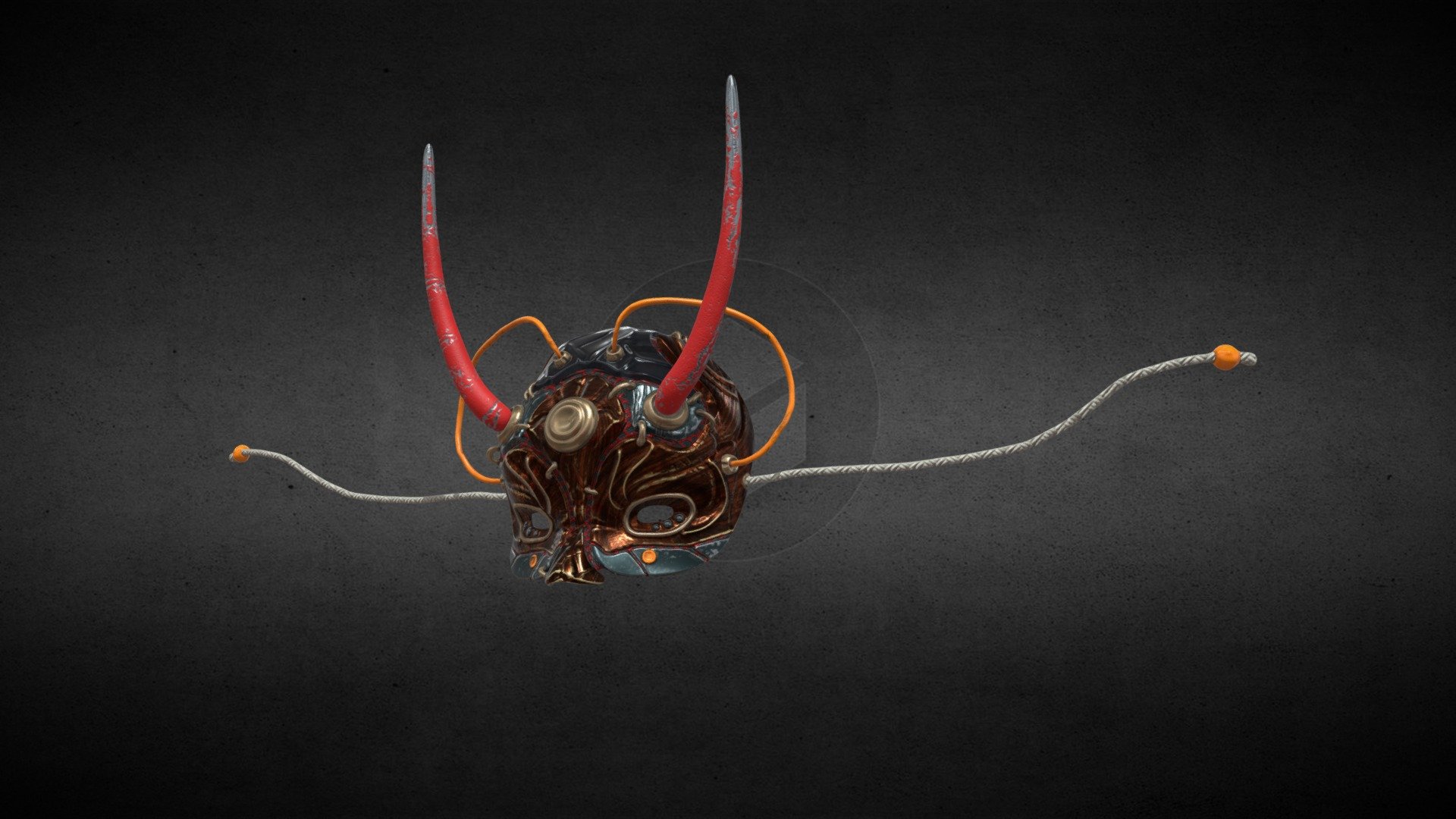 Oni Mask - 3D model by OhWhyArt [8da334a] - Sketchfab