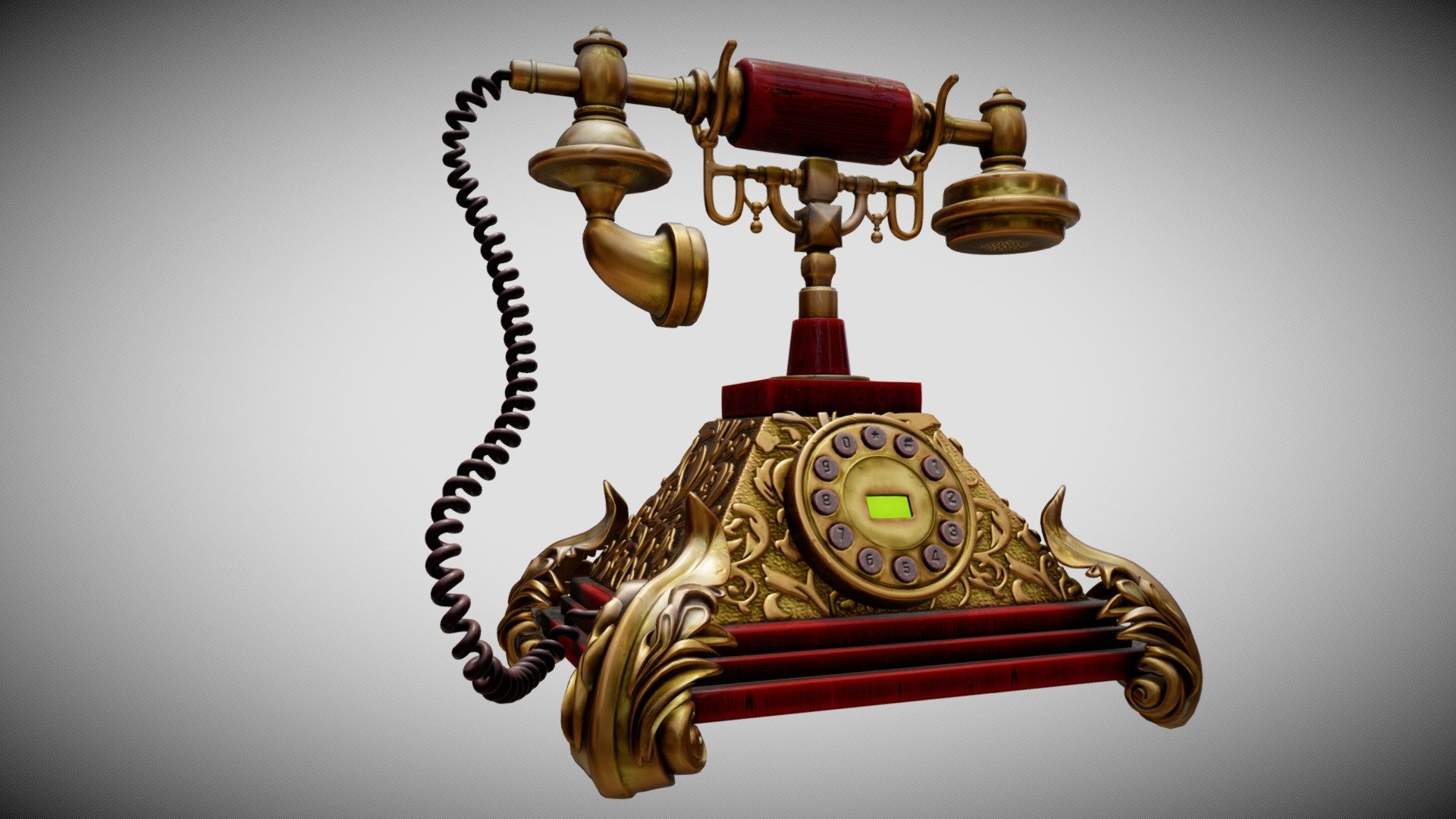 Retro phone - 3D model by Julia 3d modeler (@Gubkabob) [8da3712 ...