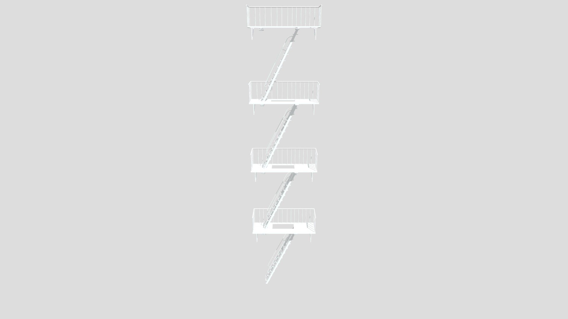 Emergency stairs - Download Free 3D model by aliscott [8da451d] - Sketchfab