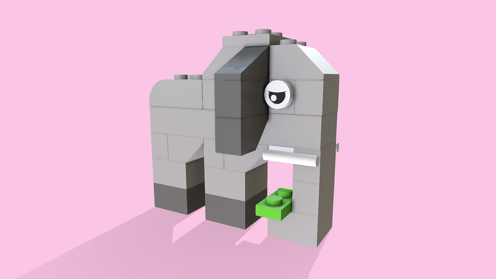 LEGO Elephant - 3D model by dbr3d [8da8ebb] - Sketchfab