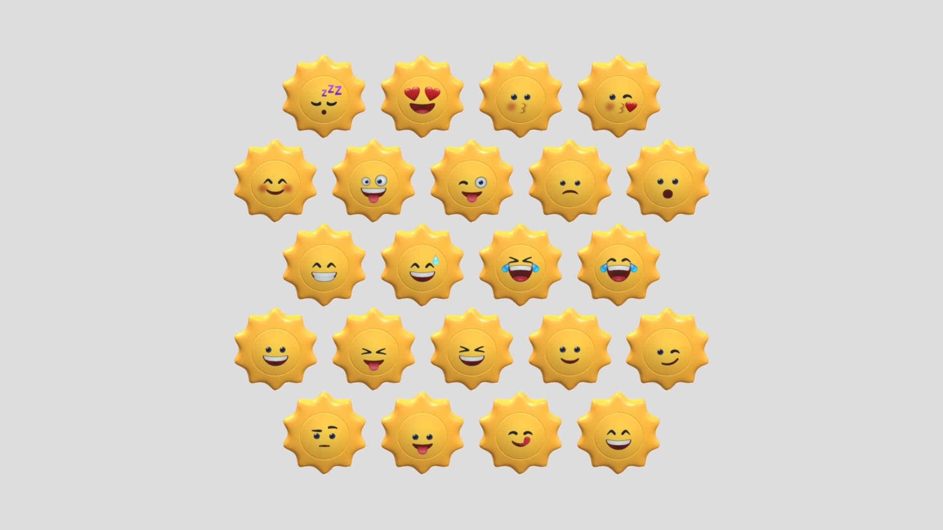 Sun Emoji V2 Buy Royalty Free 3d Model By Venus9 8db1183 Sketchfab Store