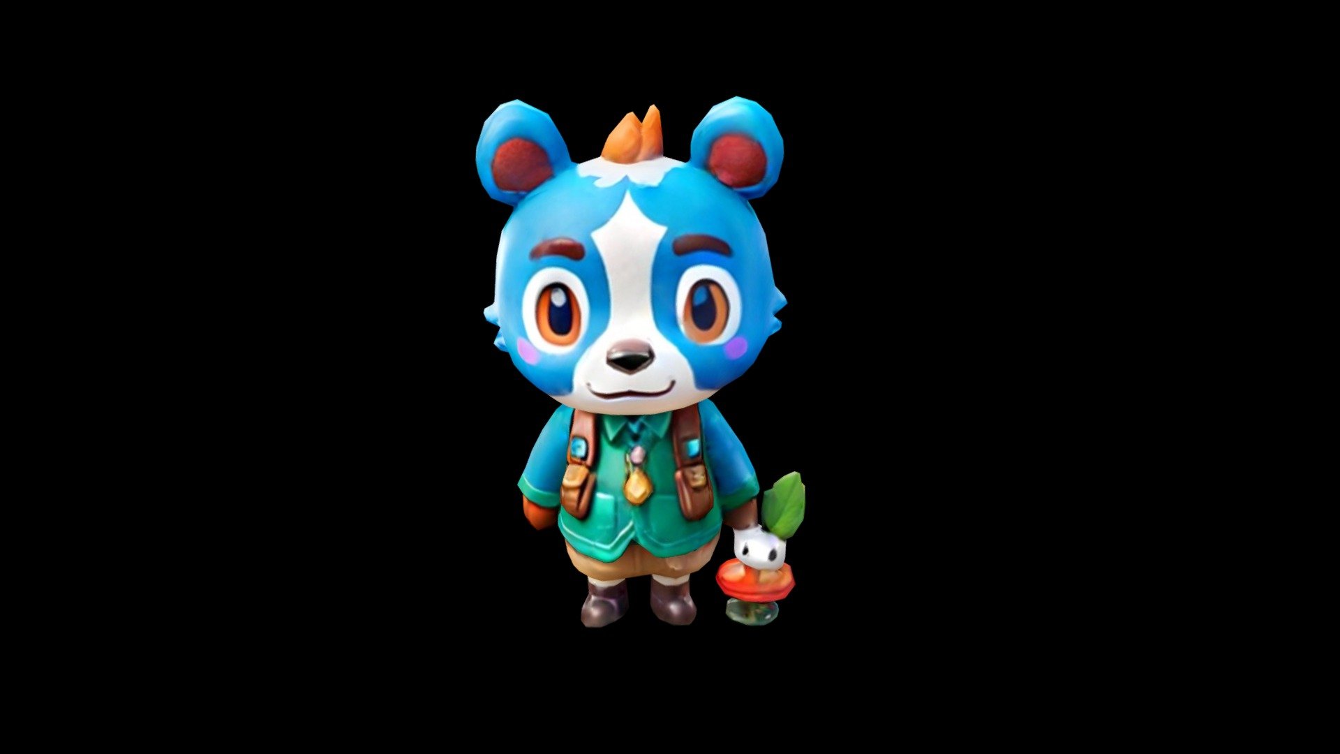 A 3D rendered animal crossing character standing - Download Free 3D ...