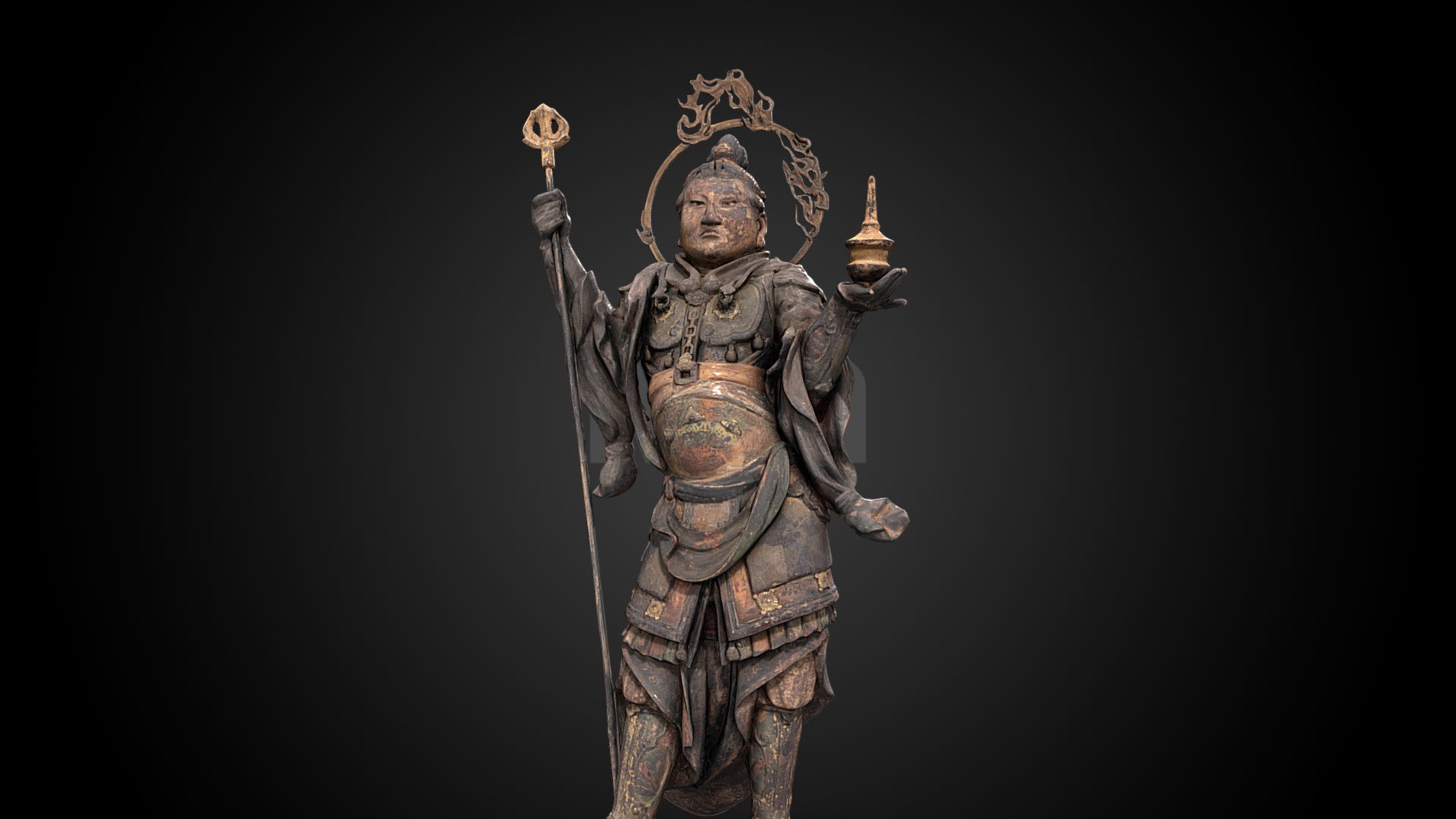 Bishamonten, Guardian of the North, 13th C CE - Download Free 3D model ...
