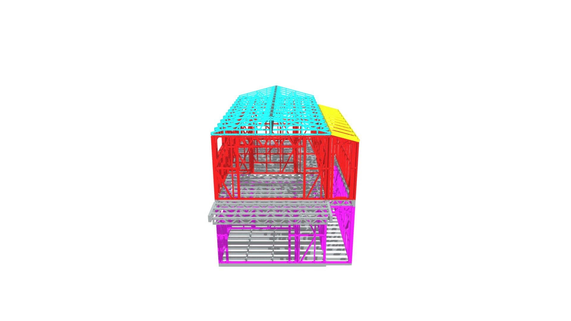 Recent Terraced House Example - Download Free 3D model by Steel Frame ...