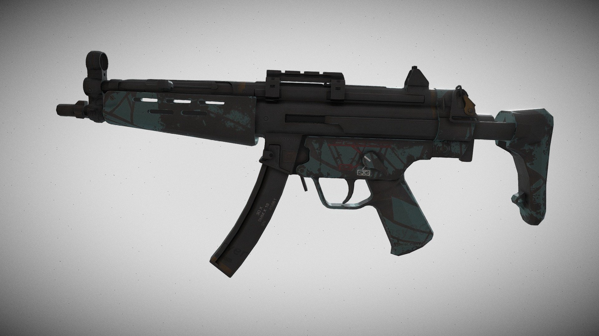 MP5 - Download Free 3D model by STALKER (@STALKER72) [8db91b6] - Sketchfab