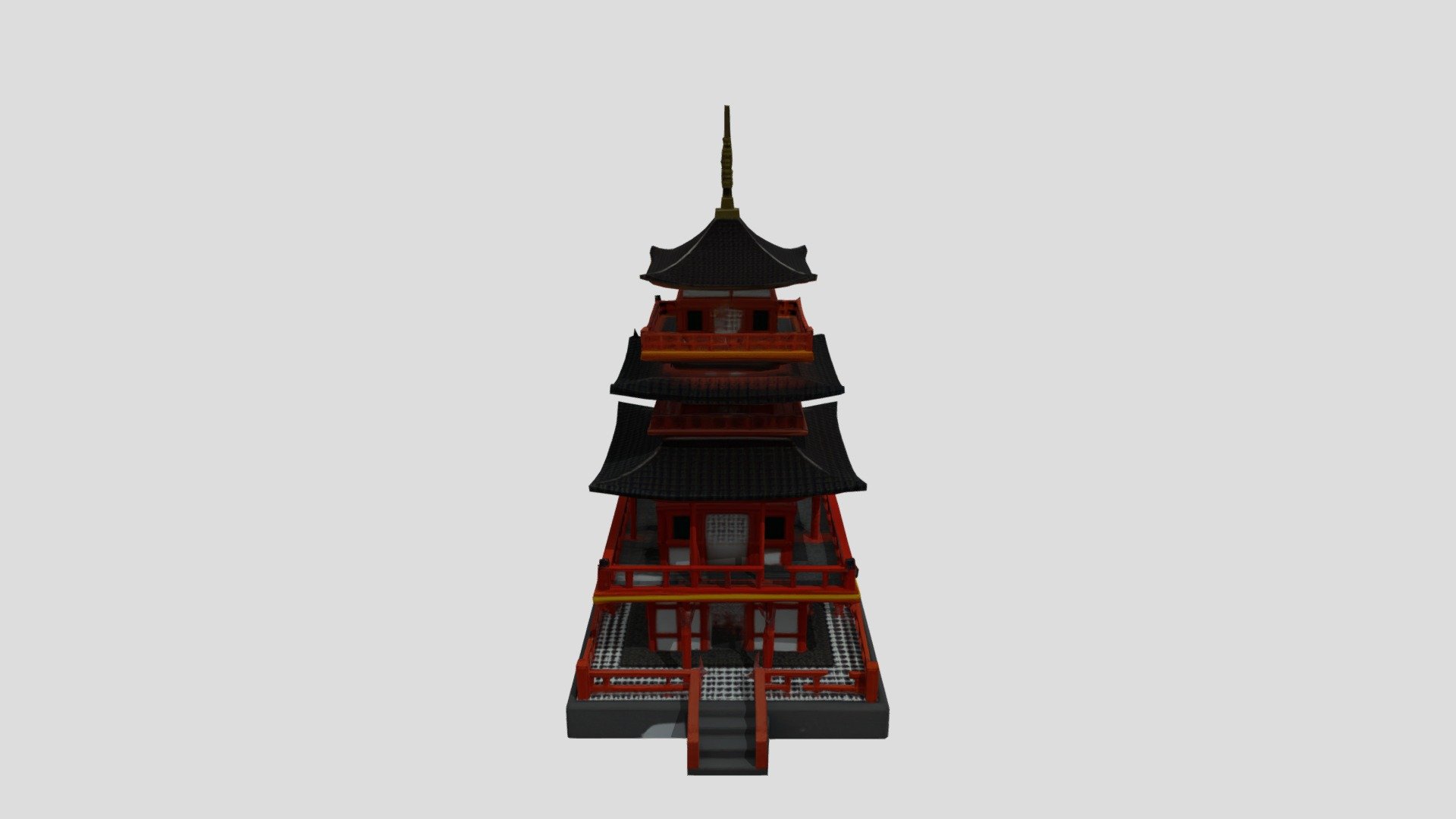 Traditional Japanese Pagoda 3D Model - Download Free 3D model by ...