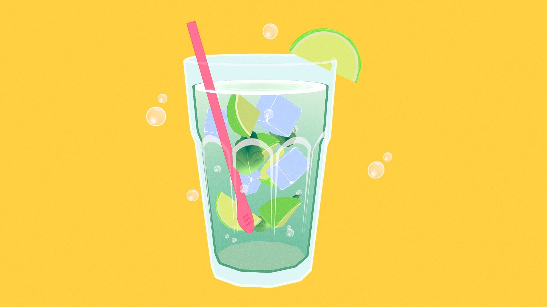 Fancy Mojito - 3D model by Wanda09 [8dbc3a1] - Sketchfab