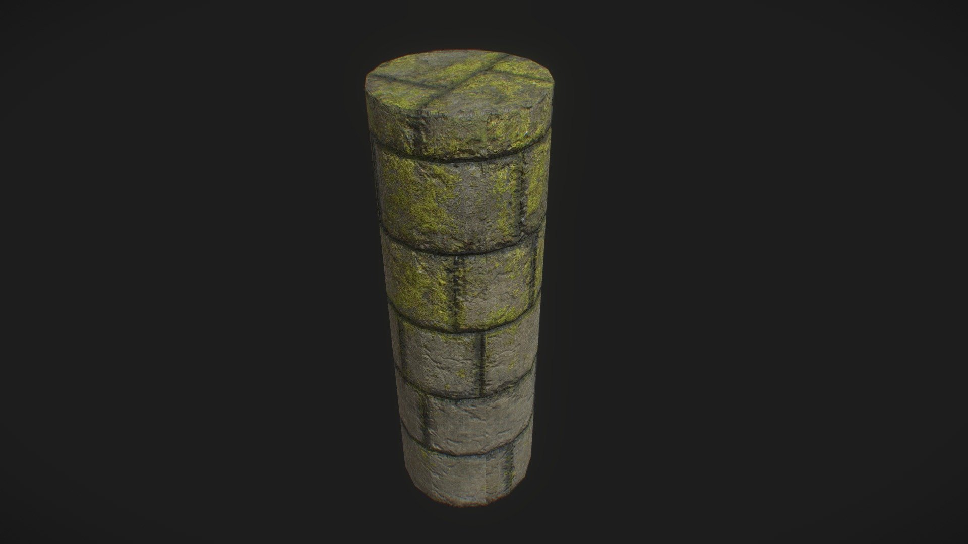Round Pillar Game Ready Asset UE4 MICTLAN - 3D model by Micltan: The ...