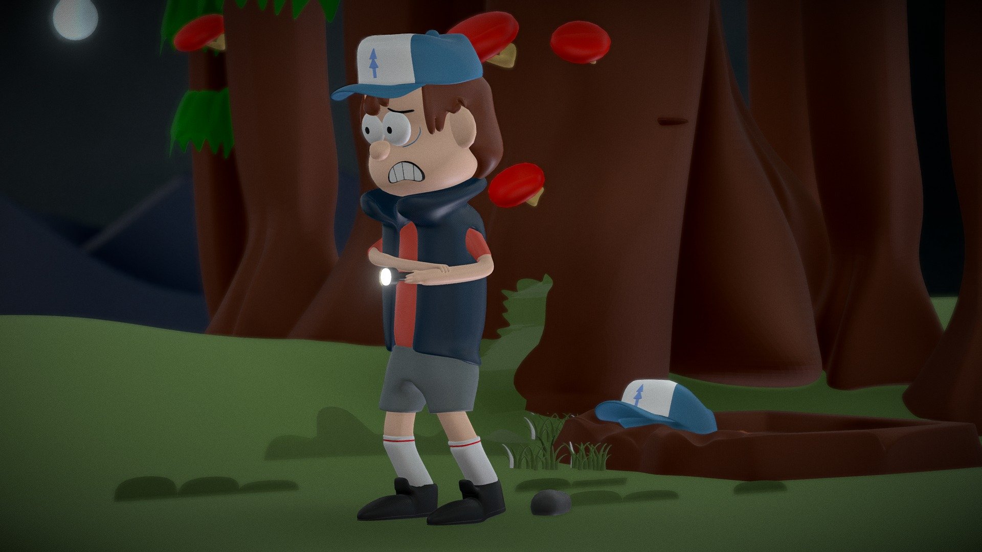 Dipper Pines from Gravity Falls - Buy Royalty Free 3D model by ...