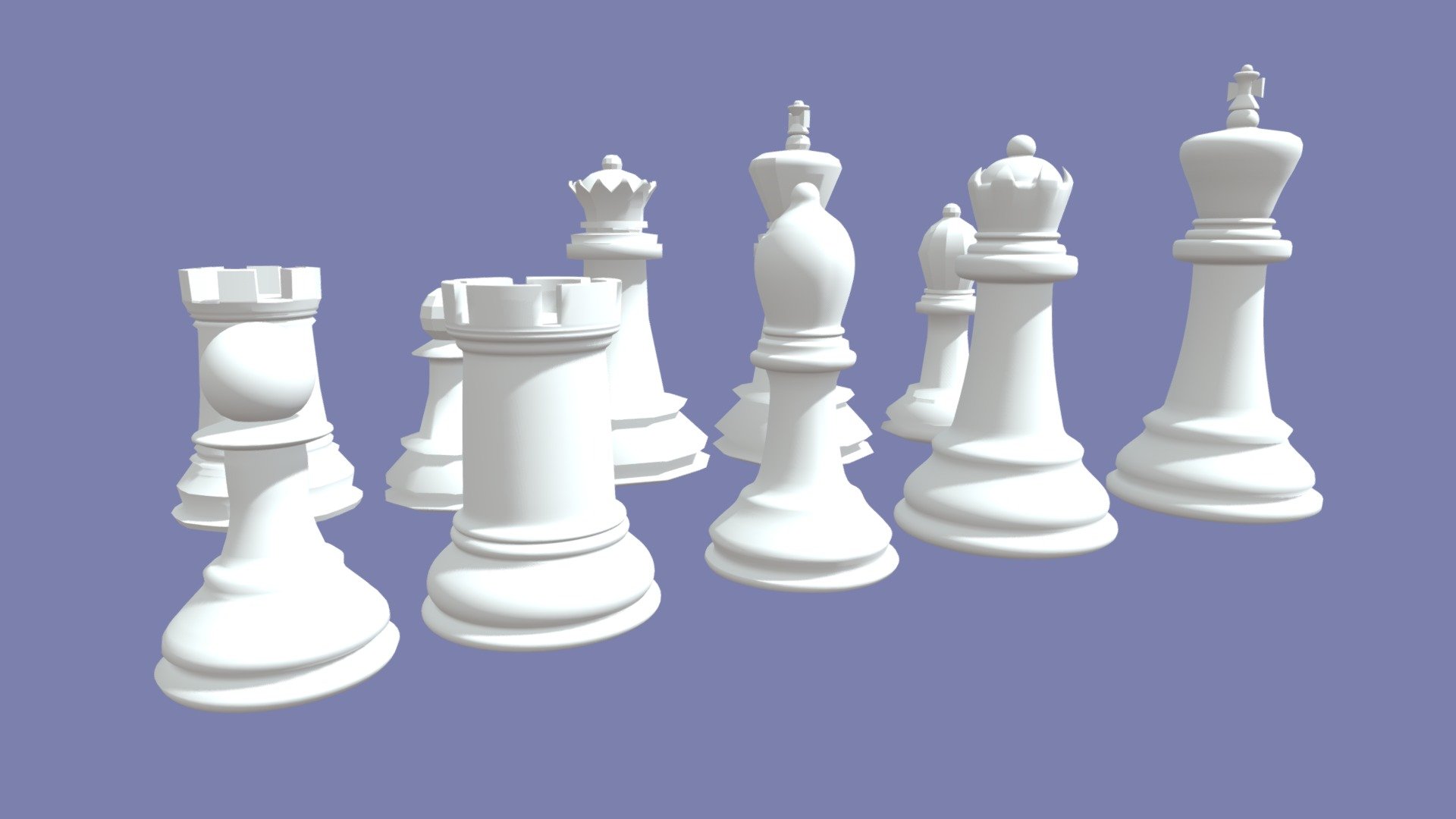 Low Poly & High Poly Chess Pieces - 3D model by sombriaLunarArt ...