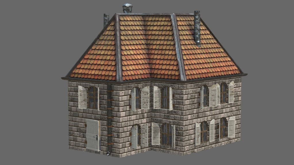 Procedural House #32 - 3D model by benlemoine [8dc3cb8] - Sketchfab