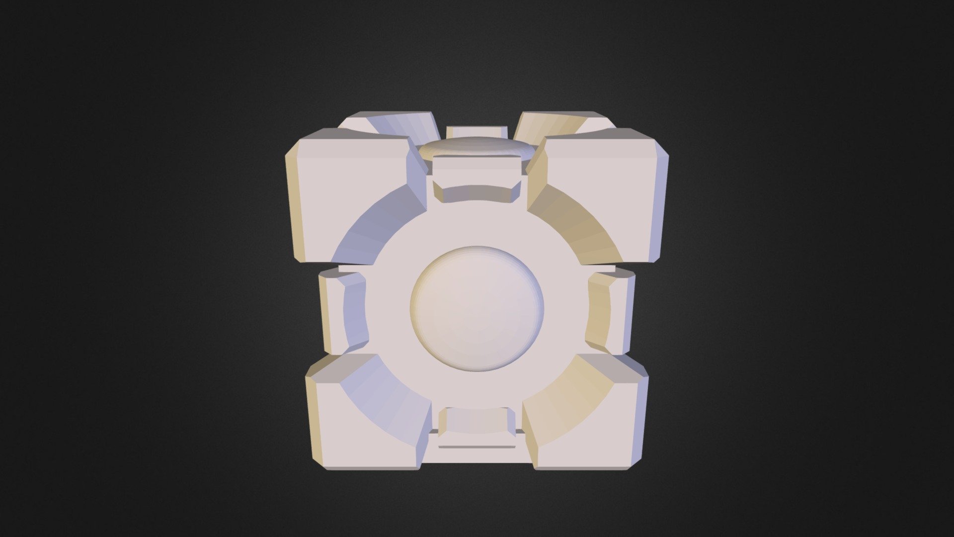 Weighted Storage Cube (from Portal) - 3D model by 3dindustries [8dc4369 ...