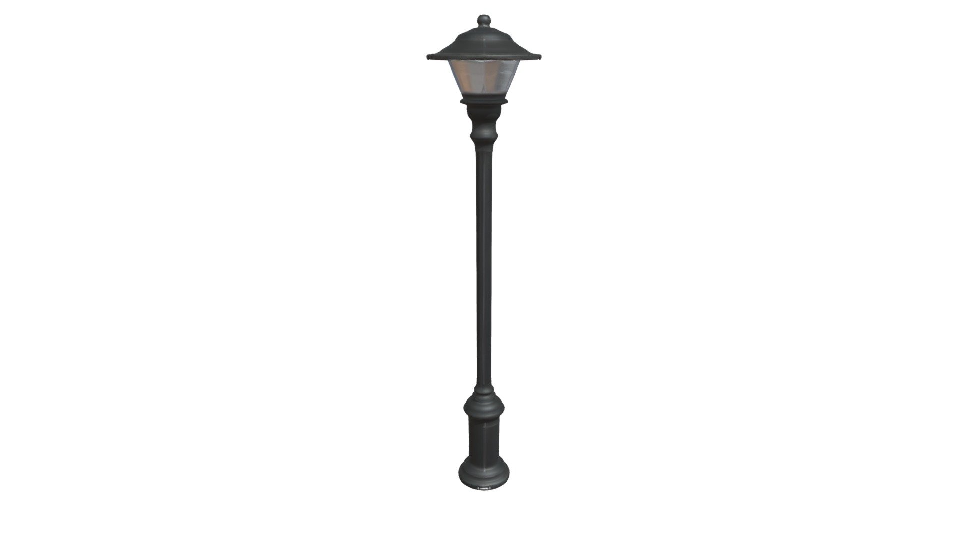Street lamp post with a light fixture - Download Free 3D model by ...