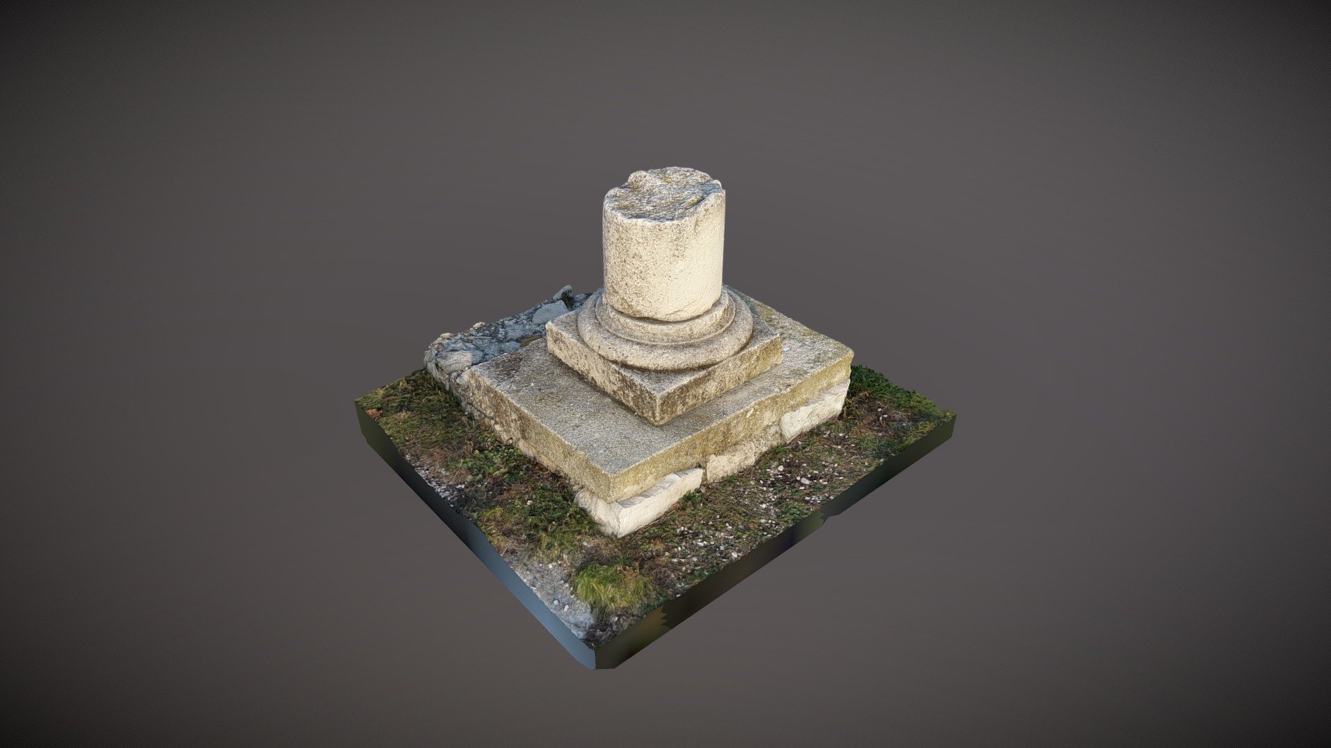 Roman style pillar ruin in Budapest, Hungary - Download Free 3D model ...