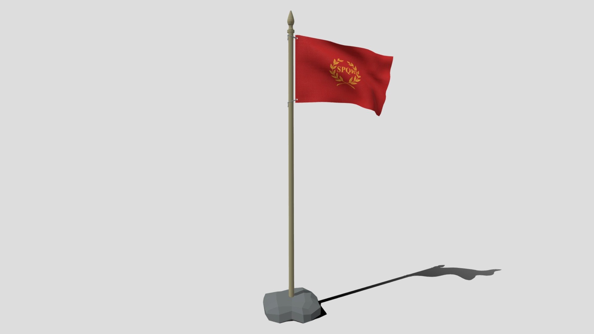 Low Poly Seamless Animated Roman Empire Flag - Buy Royalty Free 3D ...