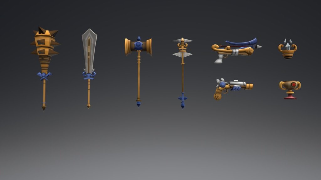 Weapons of character -Paladin - 3D model by Alejandra Narvaez ...