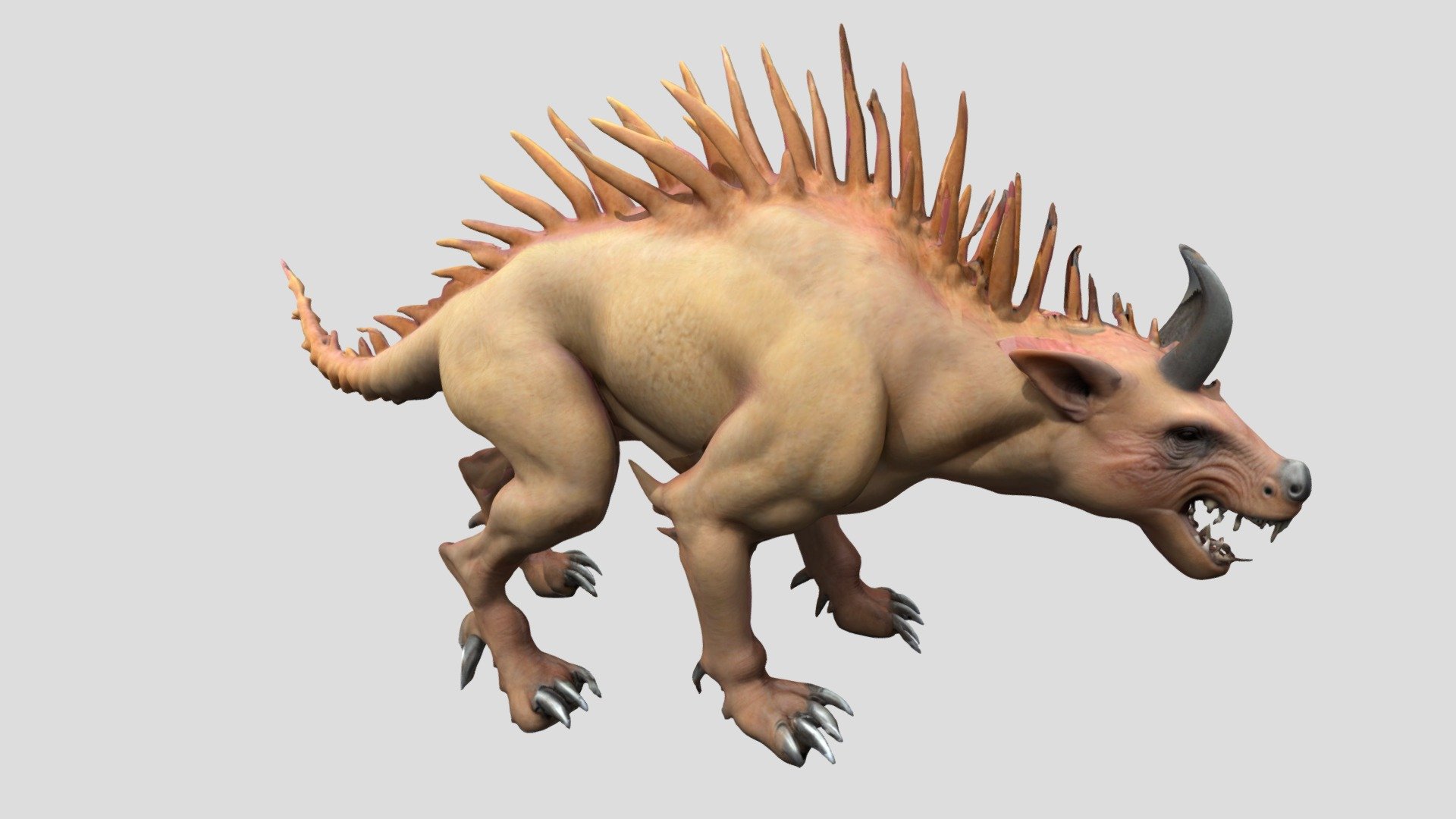Razorback Quillbeast - Australia - Download Free 3D model by Brian ...
