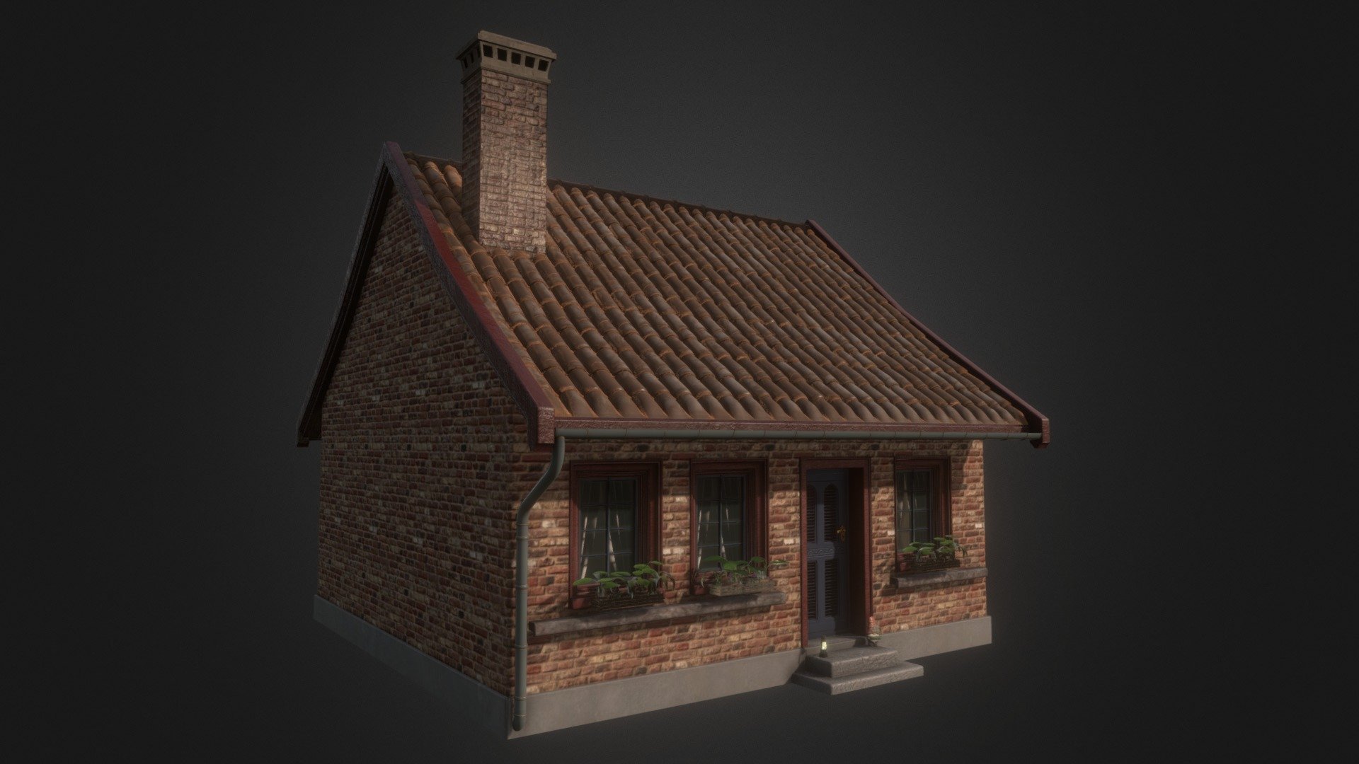 Brick House - 3D model by Wikiquik [8dd5f9b] - Sketchfab