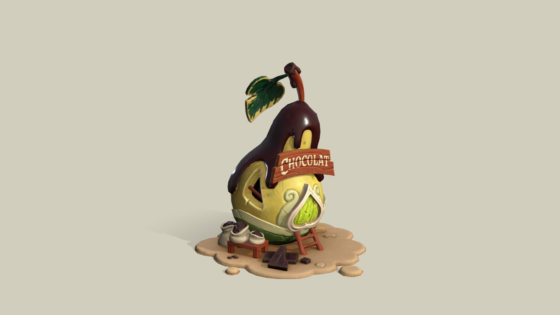 Pear House - 3D model by annaprylutsky [8dd6209] - Sketchfab